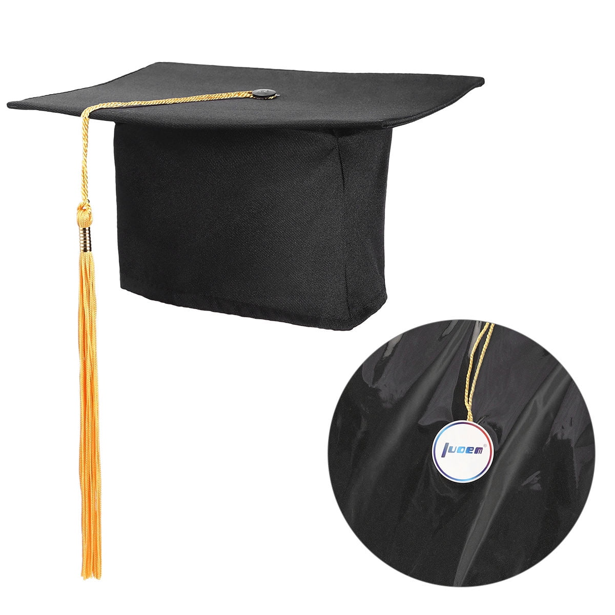 LIFKOME Graduation Hat Adjustable Board Hawk Student Cap Black Yellow ...