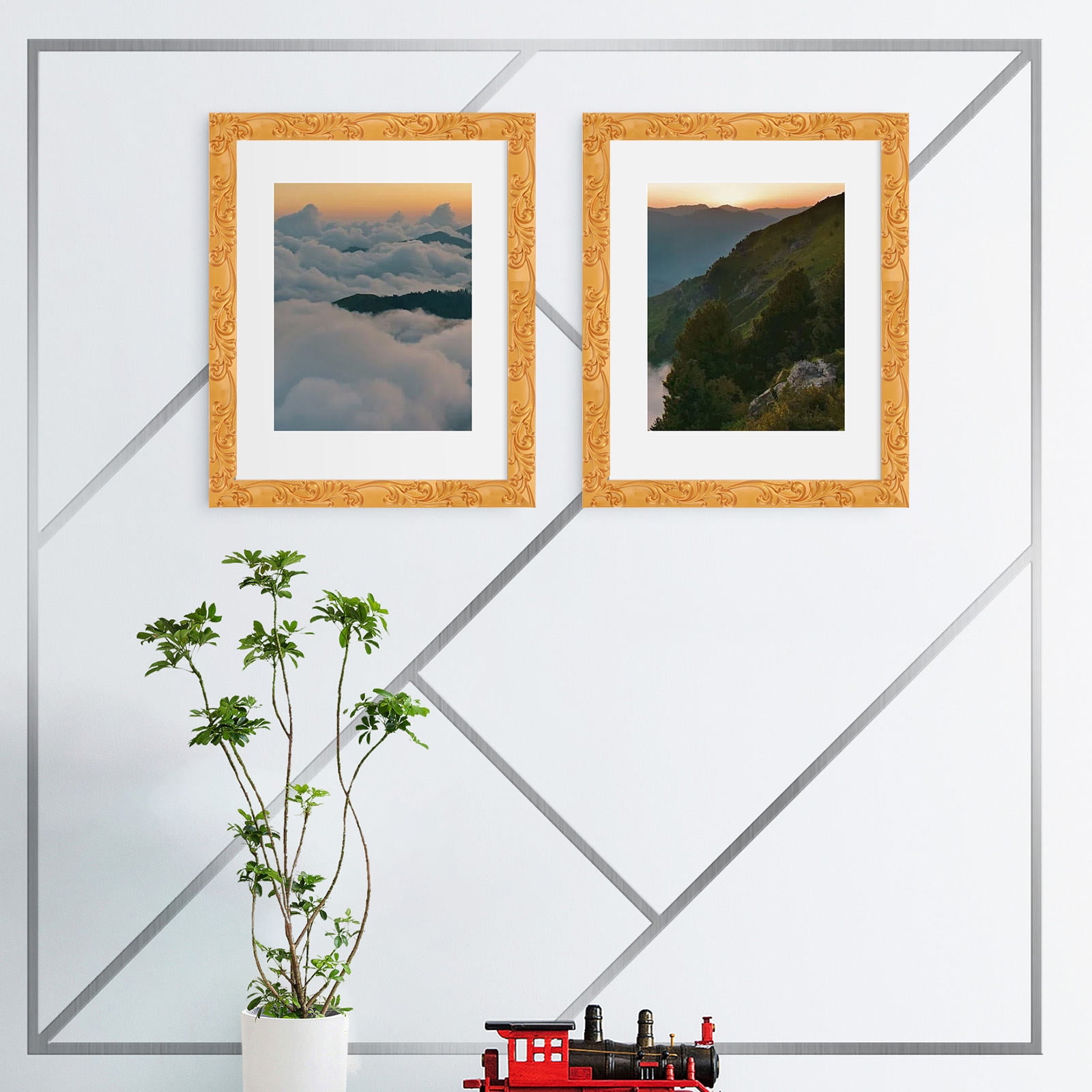 LIFKOME HOMEMAXS PVC Mirror Frame 500.00X2.60X0.70CM Golden Stick on ...