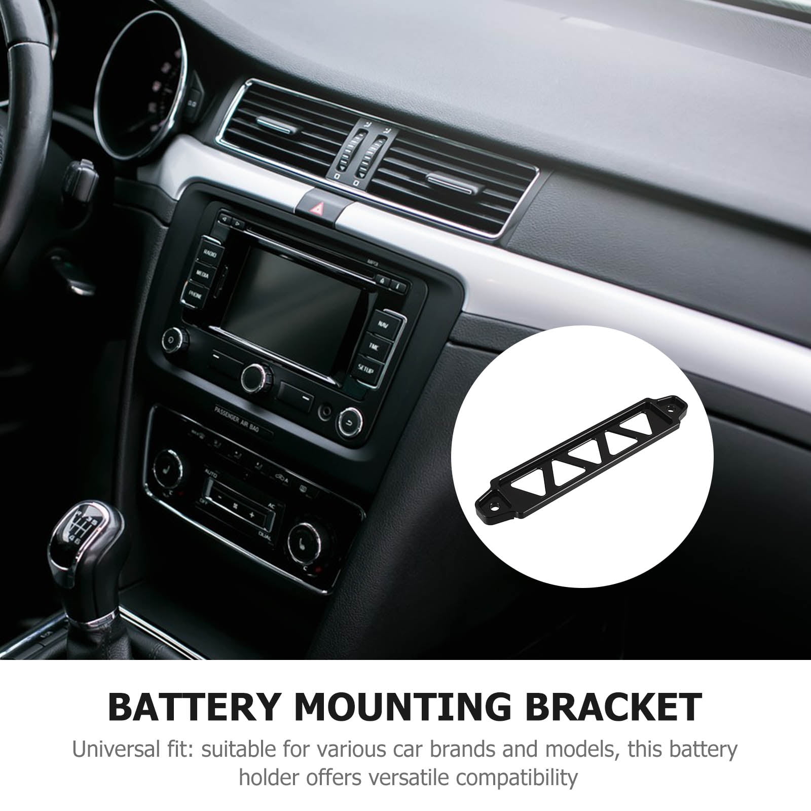 LIFKOME Heavy-Duty Car Battery Bracket Aluminum Alloy Battery Holder ...