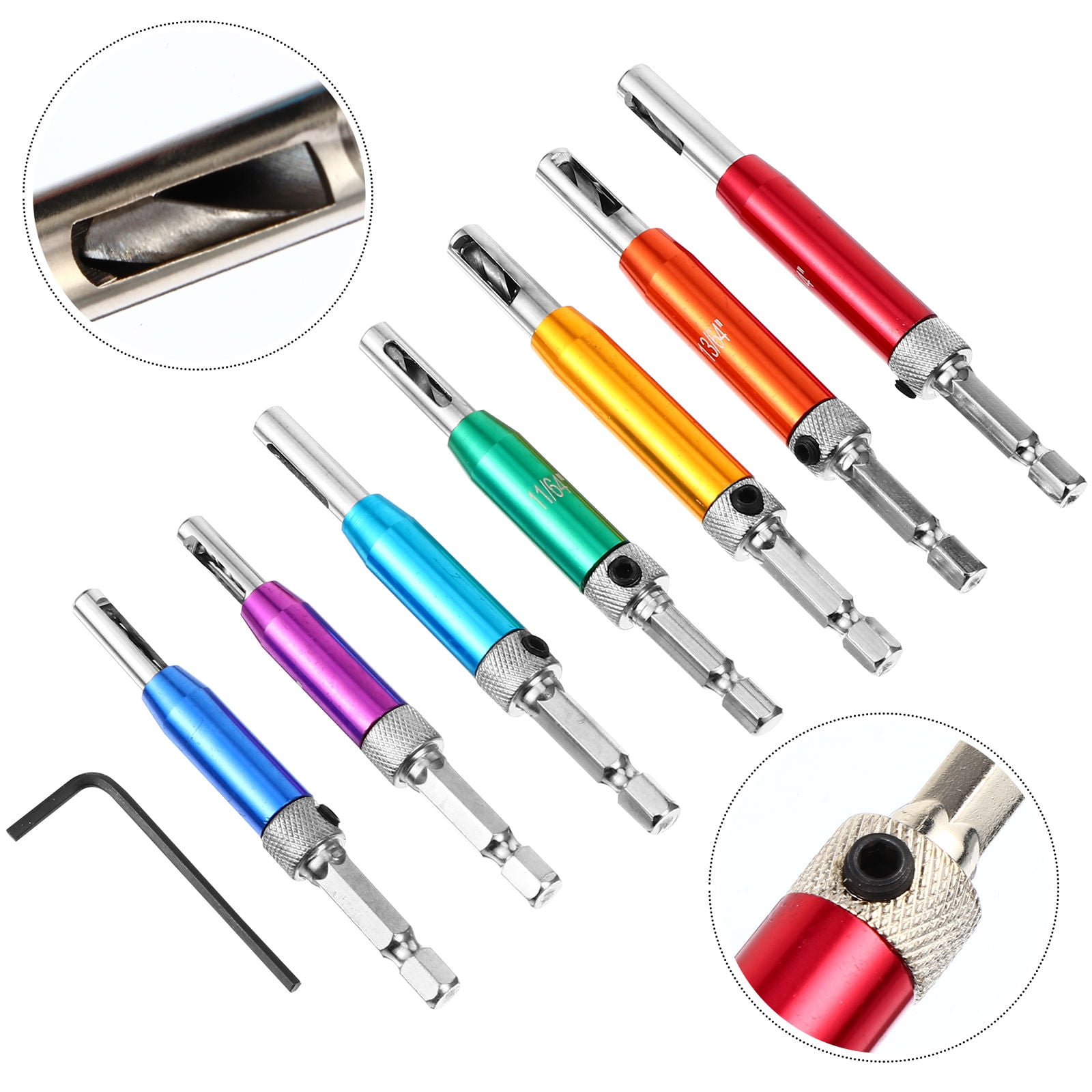 LIFKOME Hinge Drill Bits 7Pcs for Cabinet Makers and Precise ...