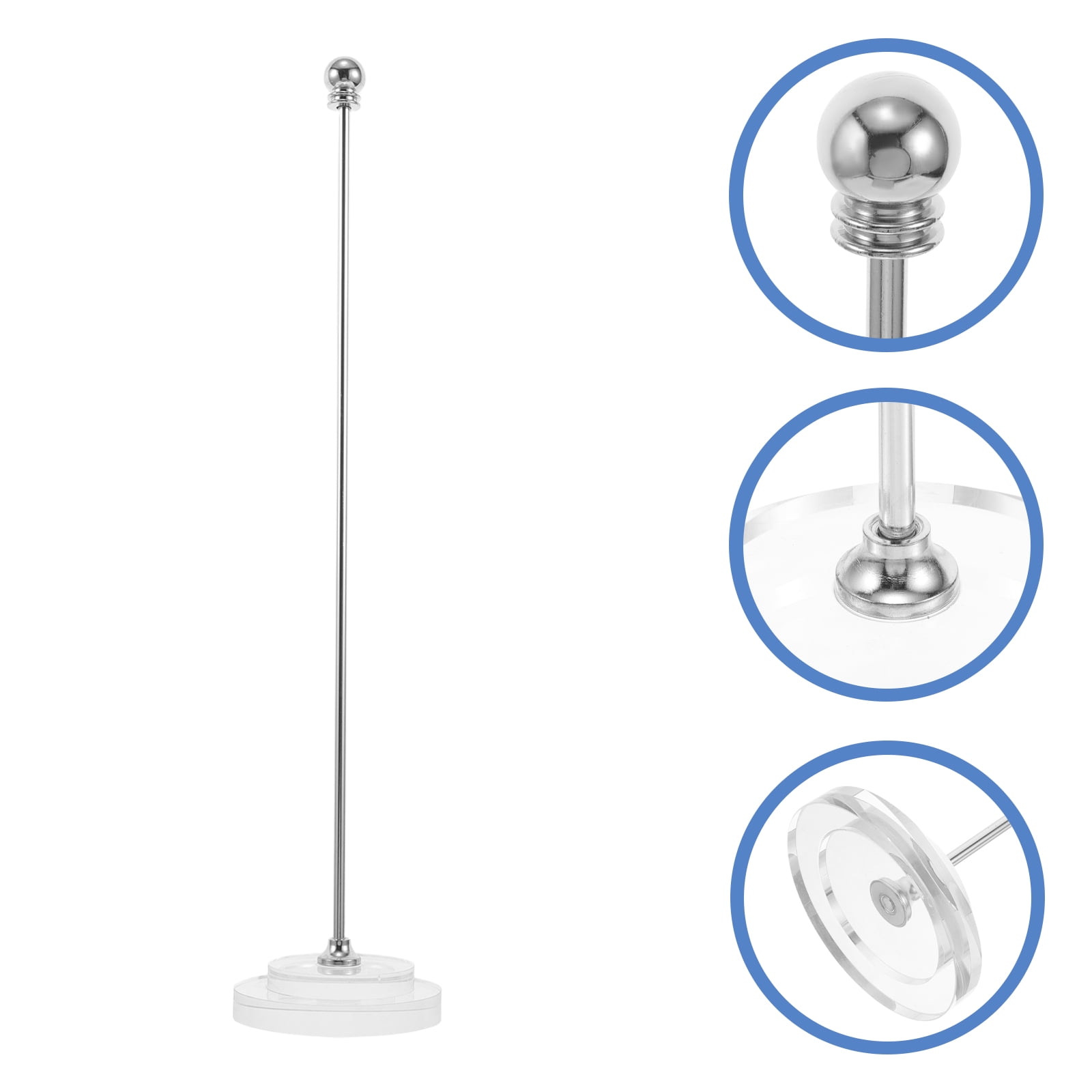 LIFKOME Indoor Tabletop Flagpole Stand With Heavy Duty Metal Flag Pole ...