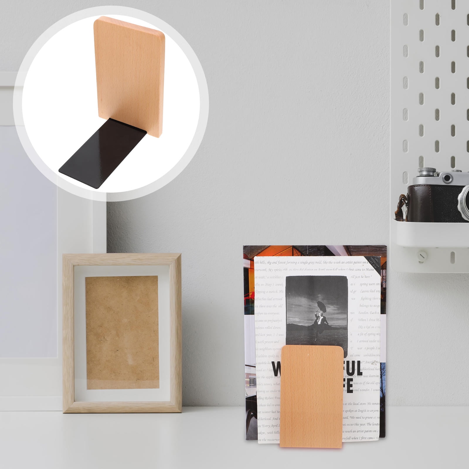 LIFKOME Iron Bookends for Office Multi Color Simple Style Stable ...