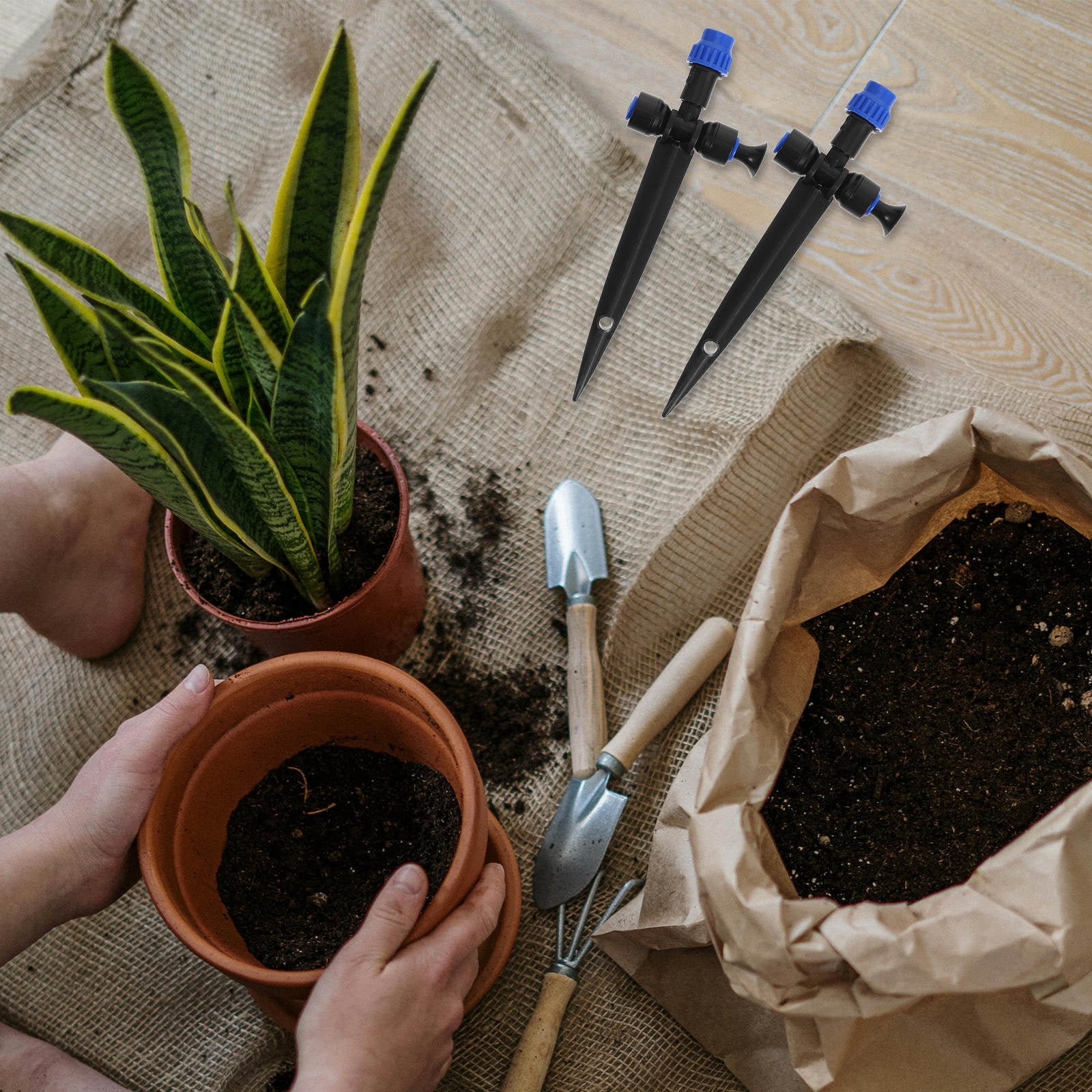 LIFKOME MLINS 1 Set Garden Irrigation Kit with Sprinkler Heads Drip ...