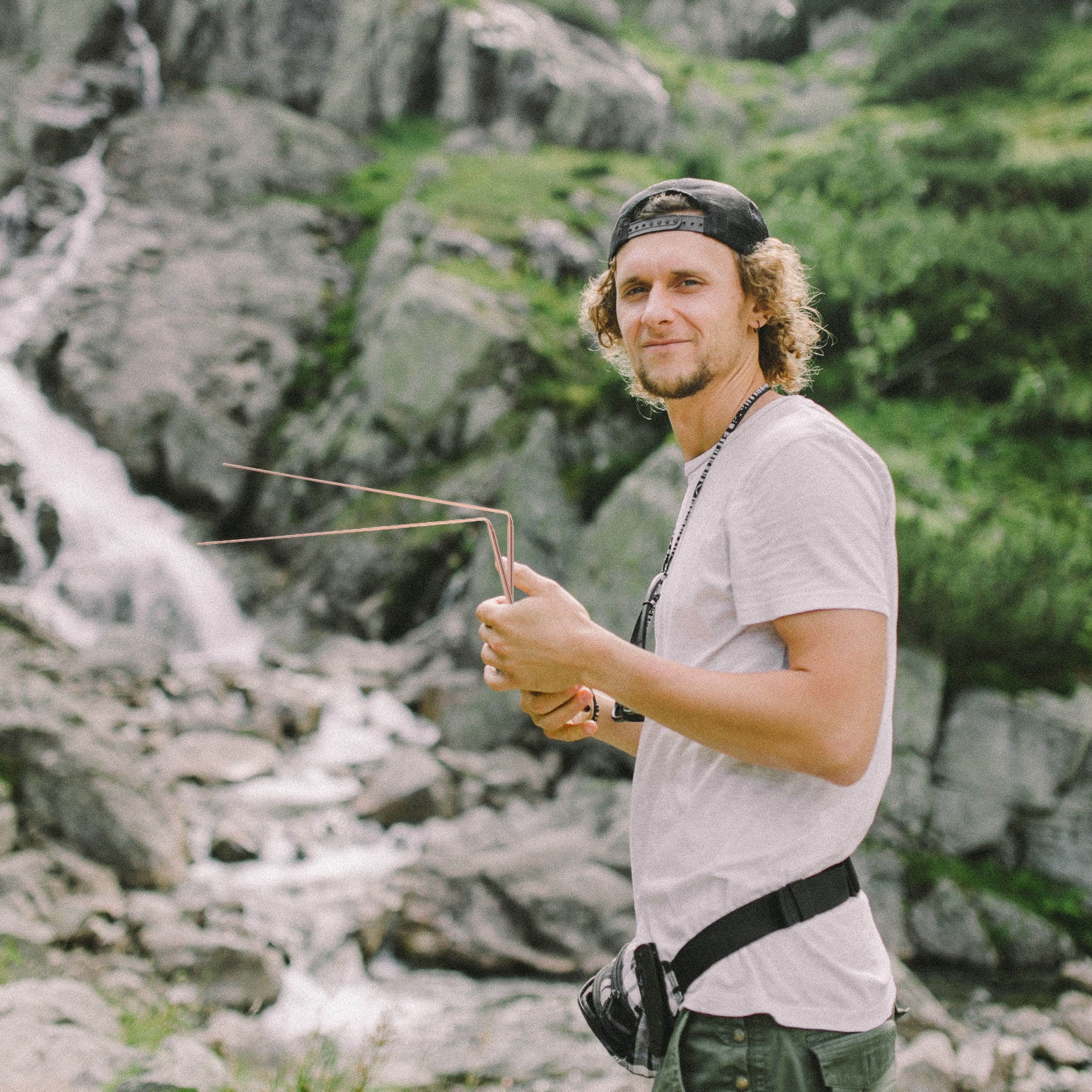 LIFKOME Metal Divining Rods For Water Detection Portable Copper Dowsing ...