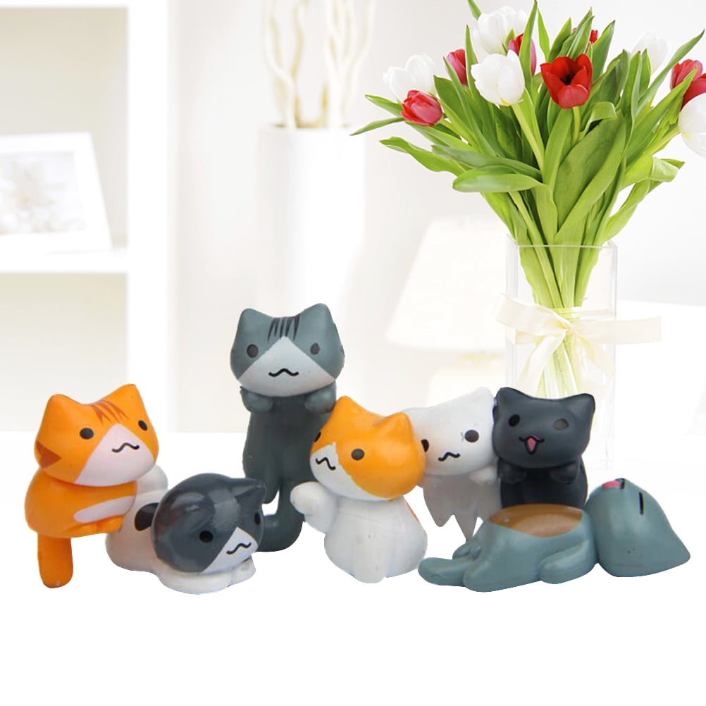 LIFKOME Miniature Garden Cats 1Set Random Style Mini Shape PVC Plastic ...
