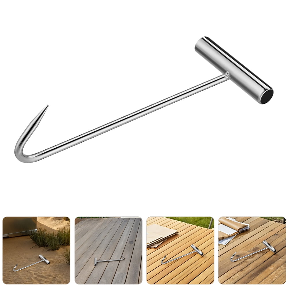 LIFKOME Multipurpose T-Shaped Metal Handheld Hook Manhole Lid Puller ...