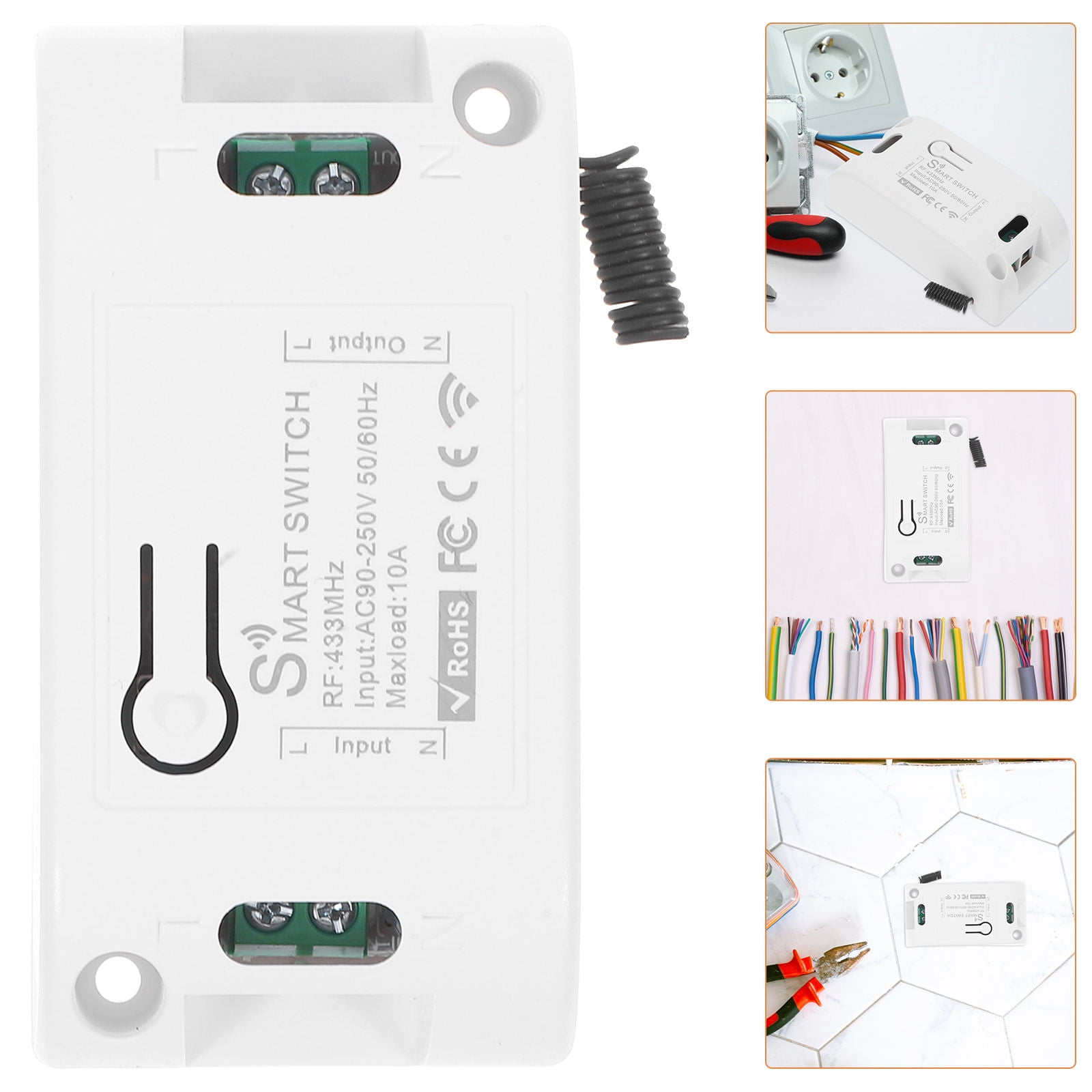 LIFKOME No Hub Required Wireless Remote Light Switch for Bedroom Lamps Dual Control Remote ...