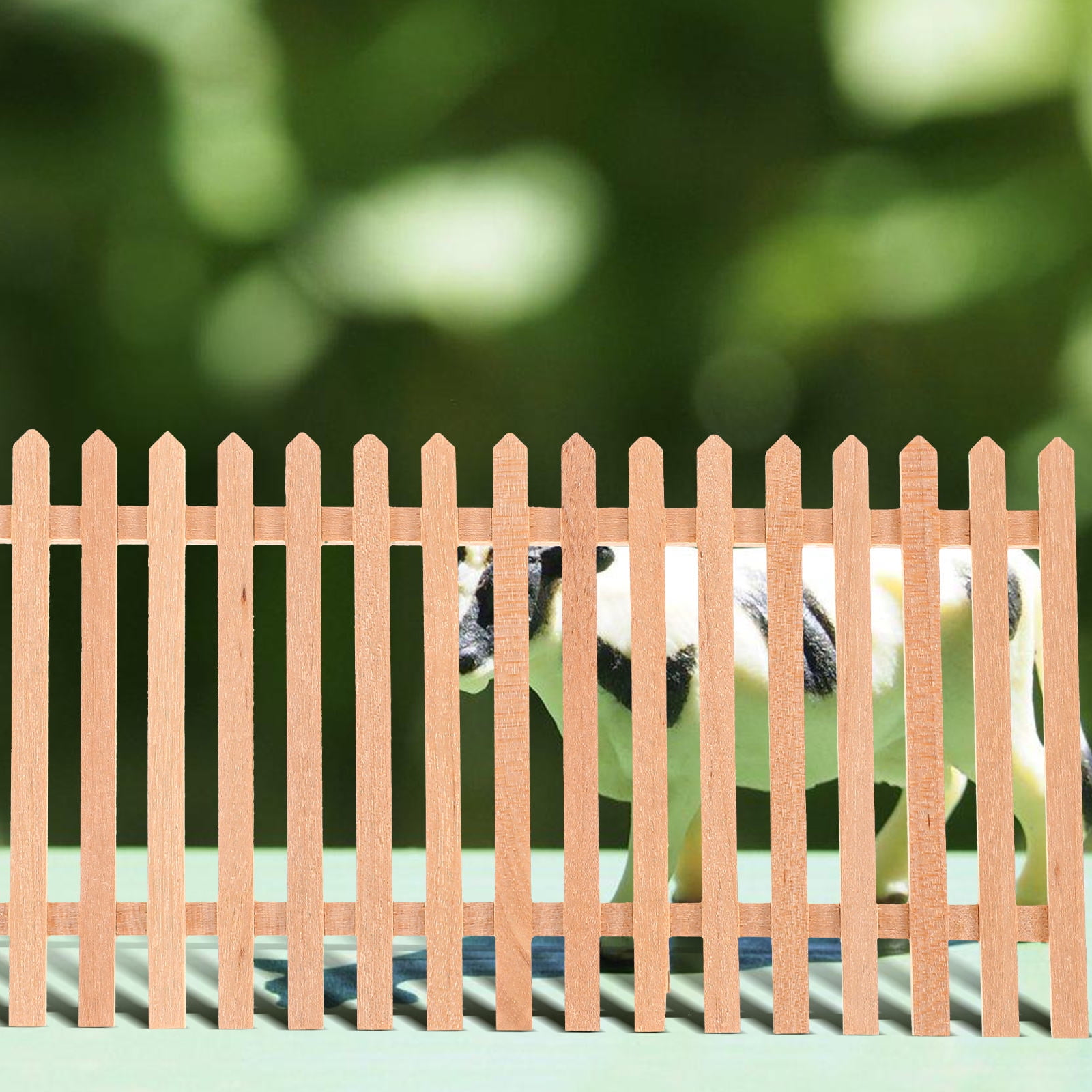 LIFKOME Wooden Miniature Fence for Dollhouse Garden Decor Beige Color ...