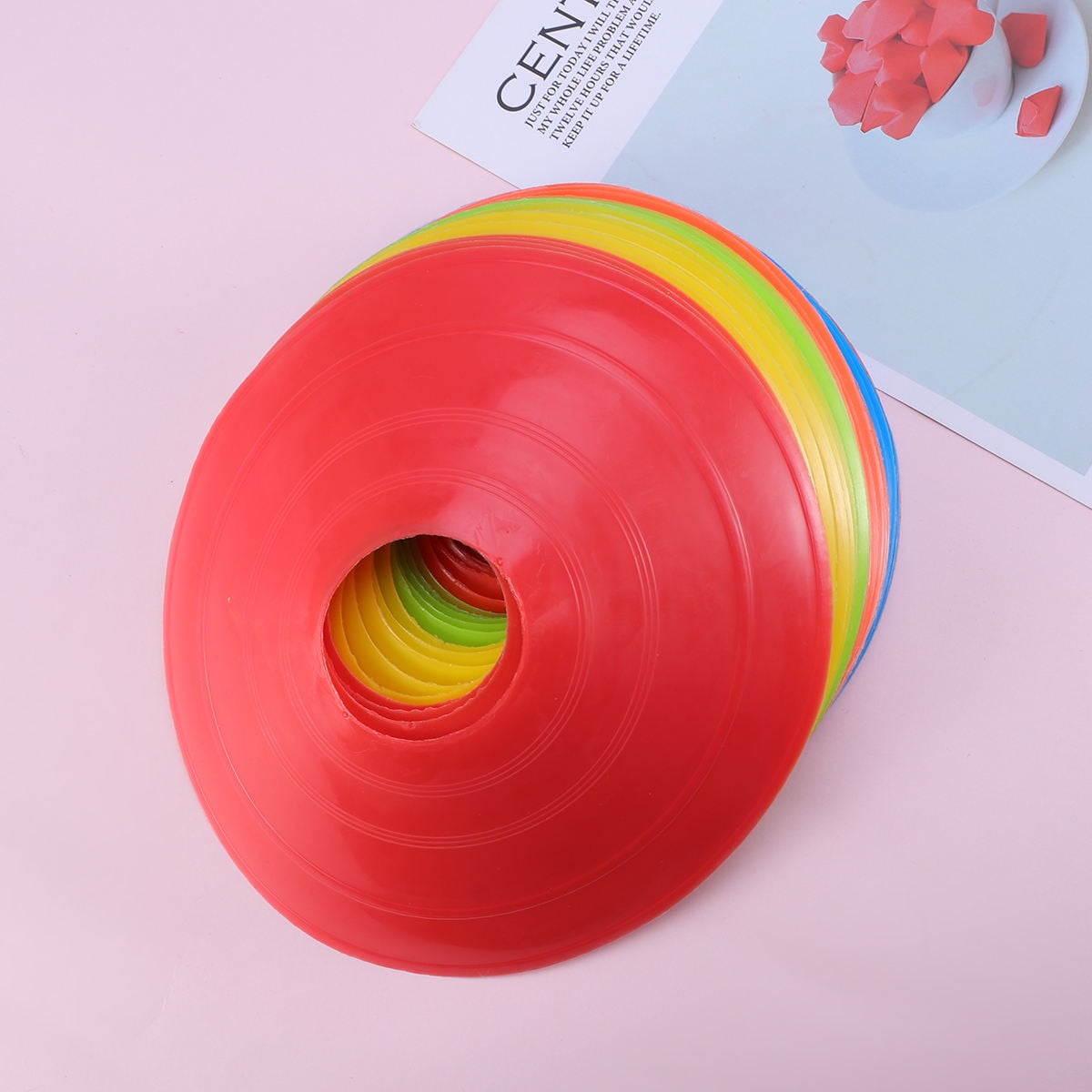 LIFKOME Pack of 25pcs Disc Cone Sets Sports Training Gear with Carrier ...