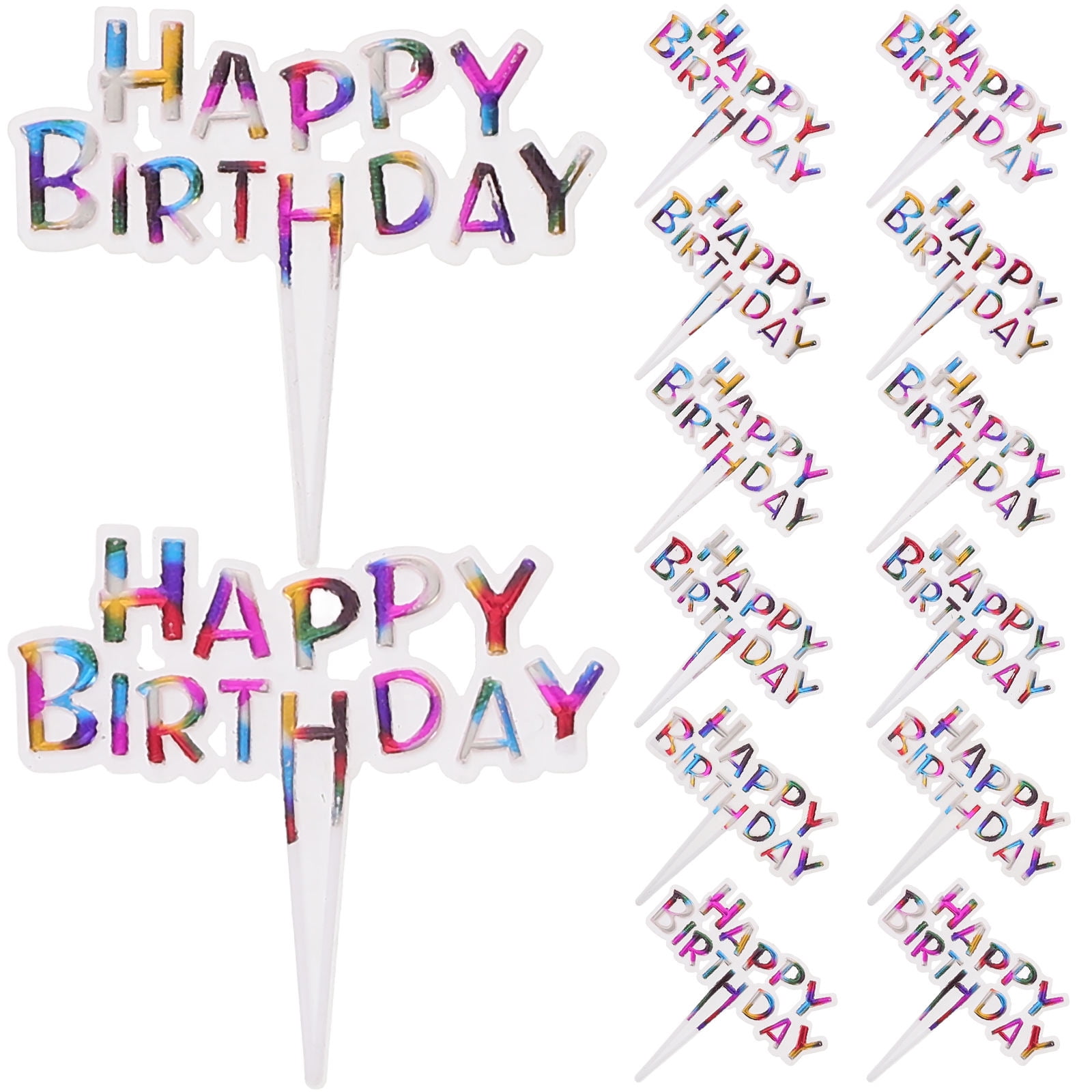 LIFKOME Plastic Cake Toppers with Assorted Color for Decoration Perfect ...