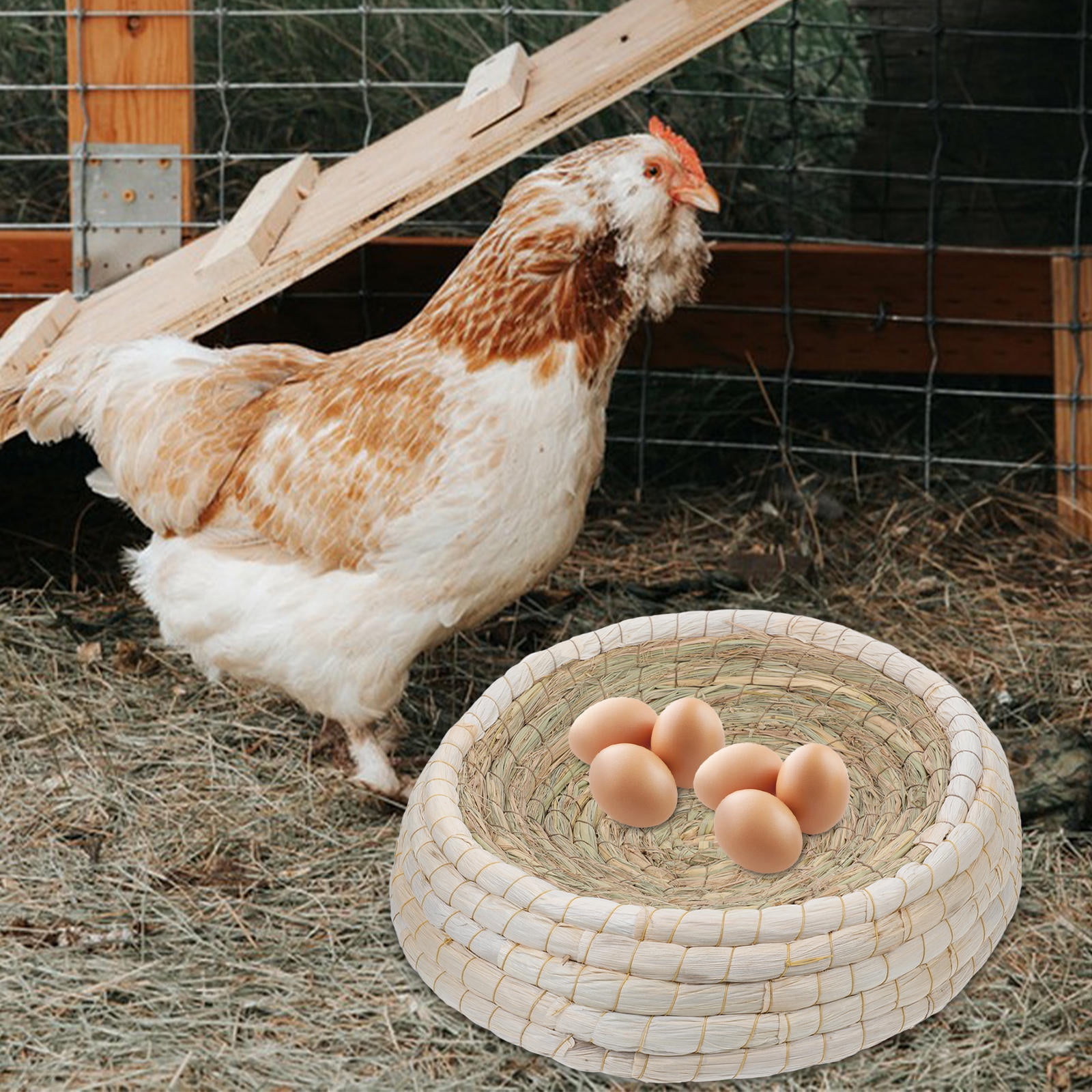 LIFKOME Poultry Nest Straw for Cat Shelter Bird Chicken Travel Light ...