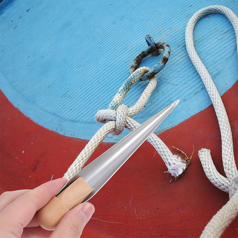 LIFKOME Raindrops Rope Splicing Spike with Wood Handle 1 Set Marine ...