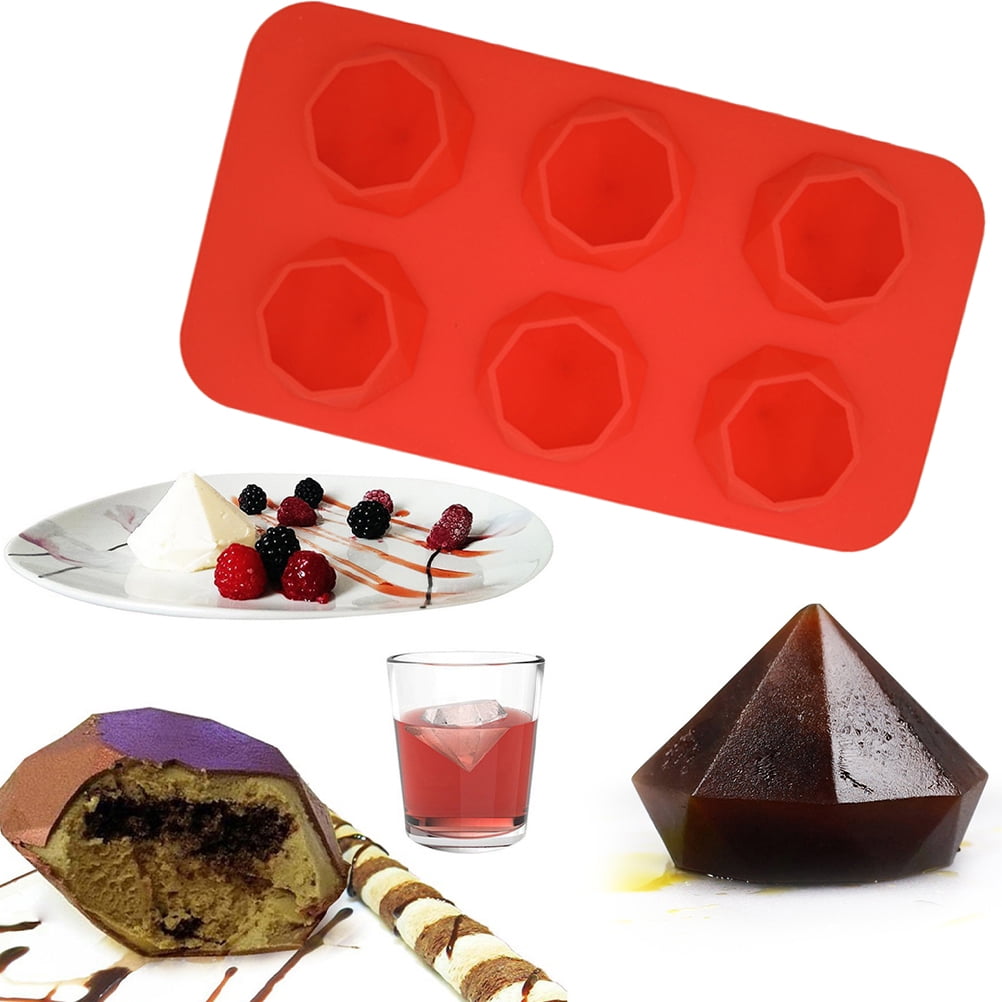 LIFKOME Silicone Ice Mold 6 Lattices Design 1Set Red for Food-Grade Ice ...