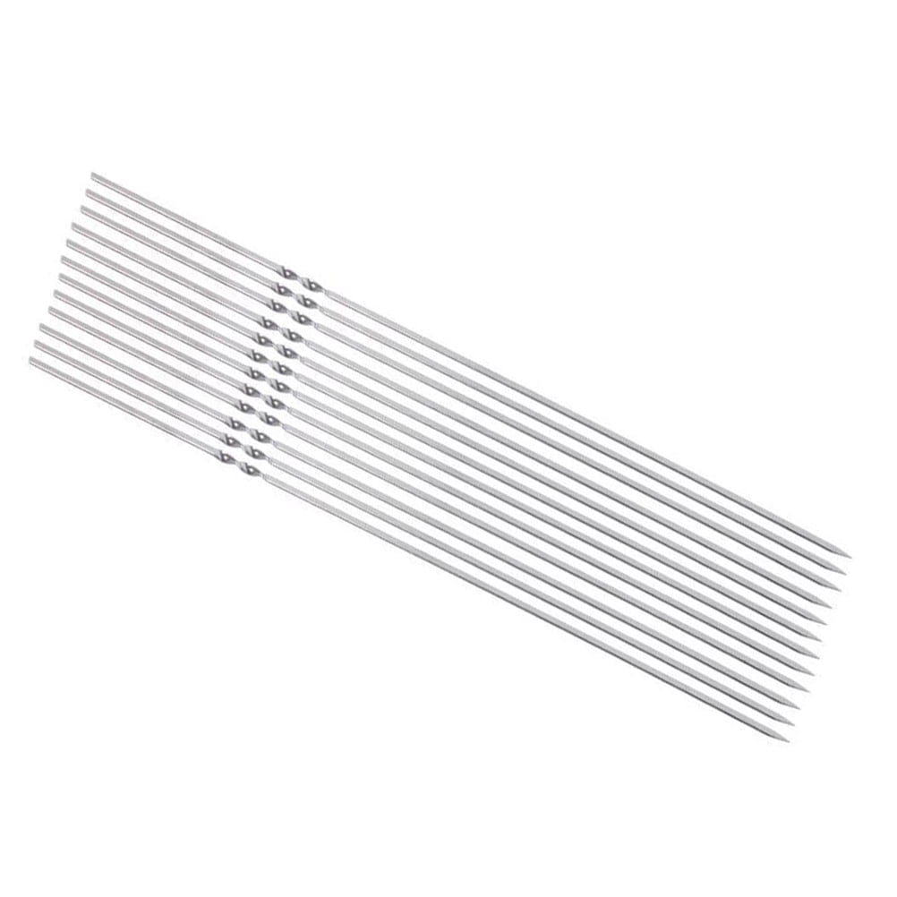LIFKOME Stainless Steel BBQ Skewers with Widened Design for Even ...