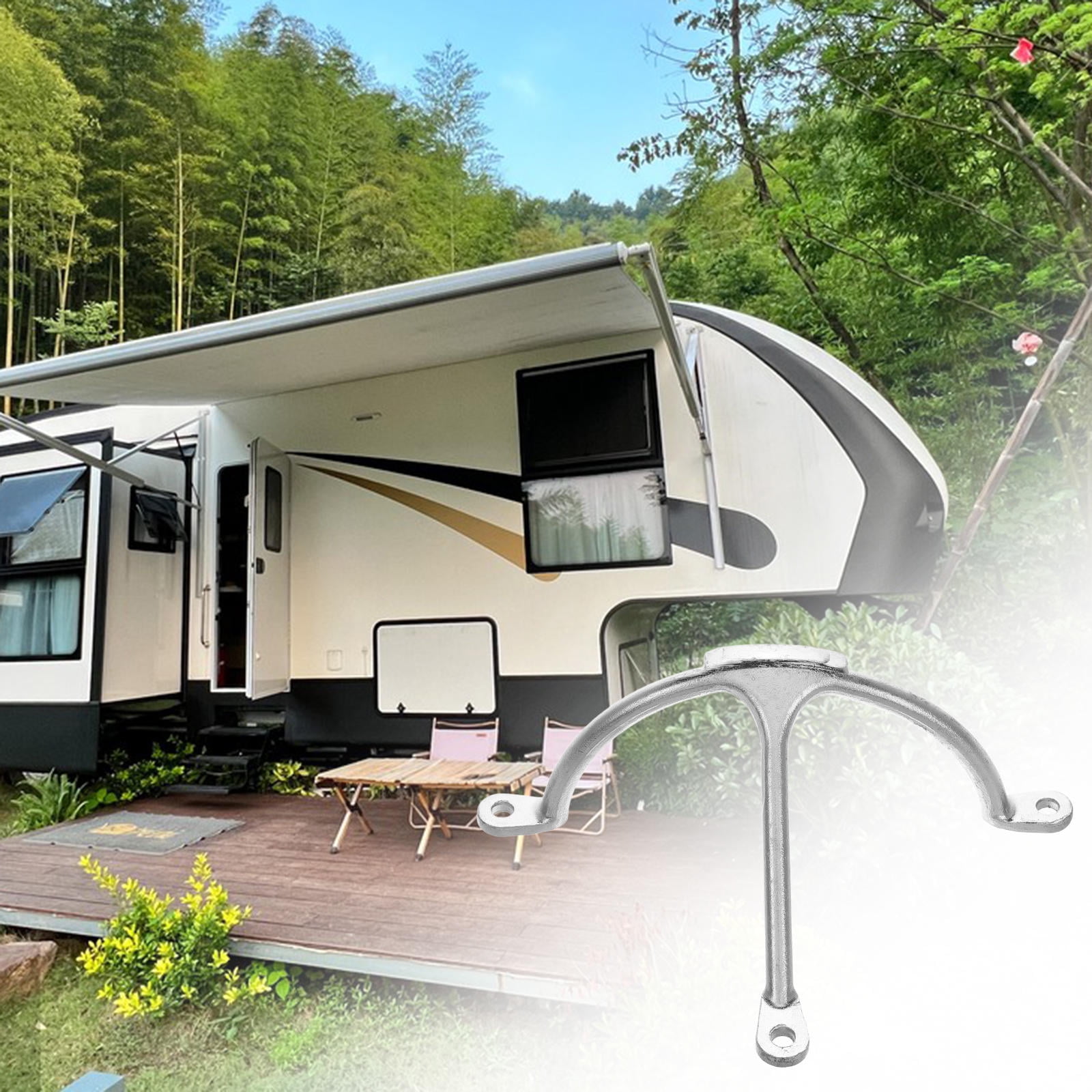 LIFKOME Stainless Steel Heavy Duty 3-Prong Bracket Boat Stainless Steel ...