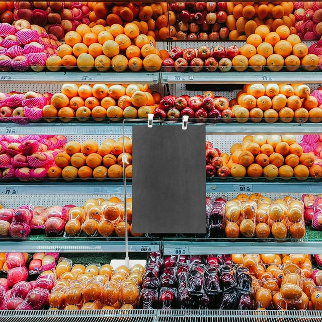 LIFKOME Stainless Steel POP Poster Stand Adjustable Metal Banner Holder ...