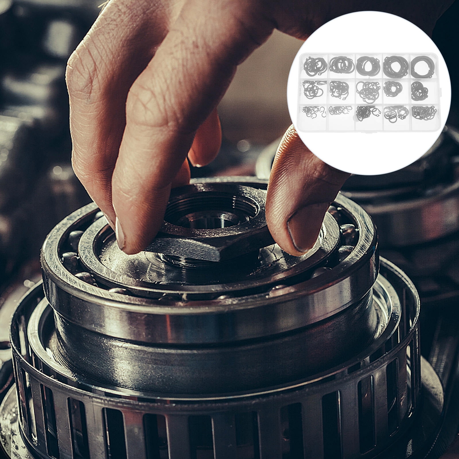 LIFKOME Steel C-Clip Shaft Ring 175Pcs for Sealing and Bearing Fixation ...