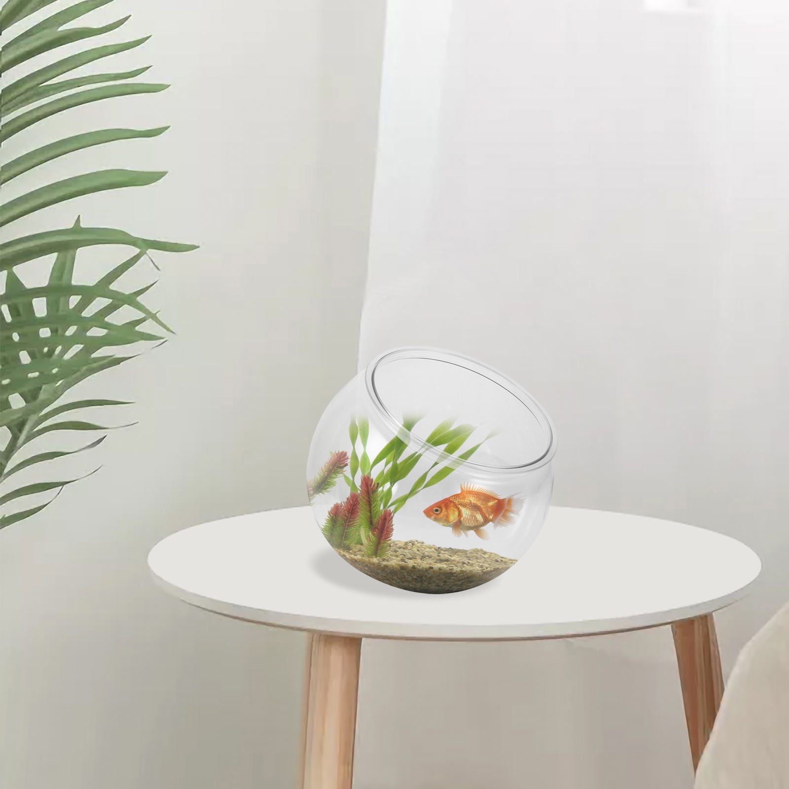 LIFKOME Transparent Fish Aquarium Bowl Suitable For Micro Landscape And ...