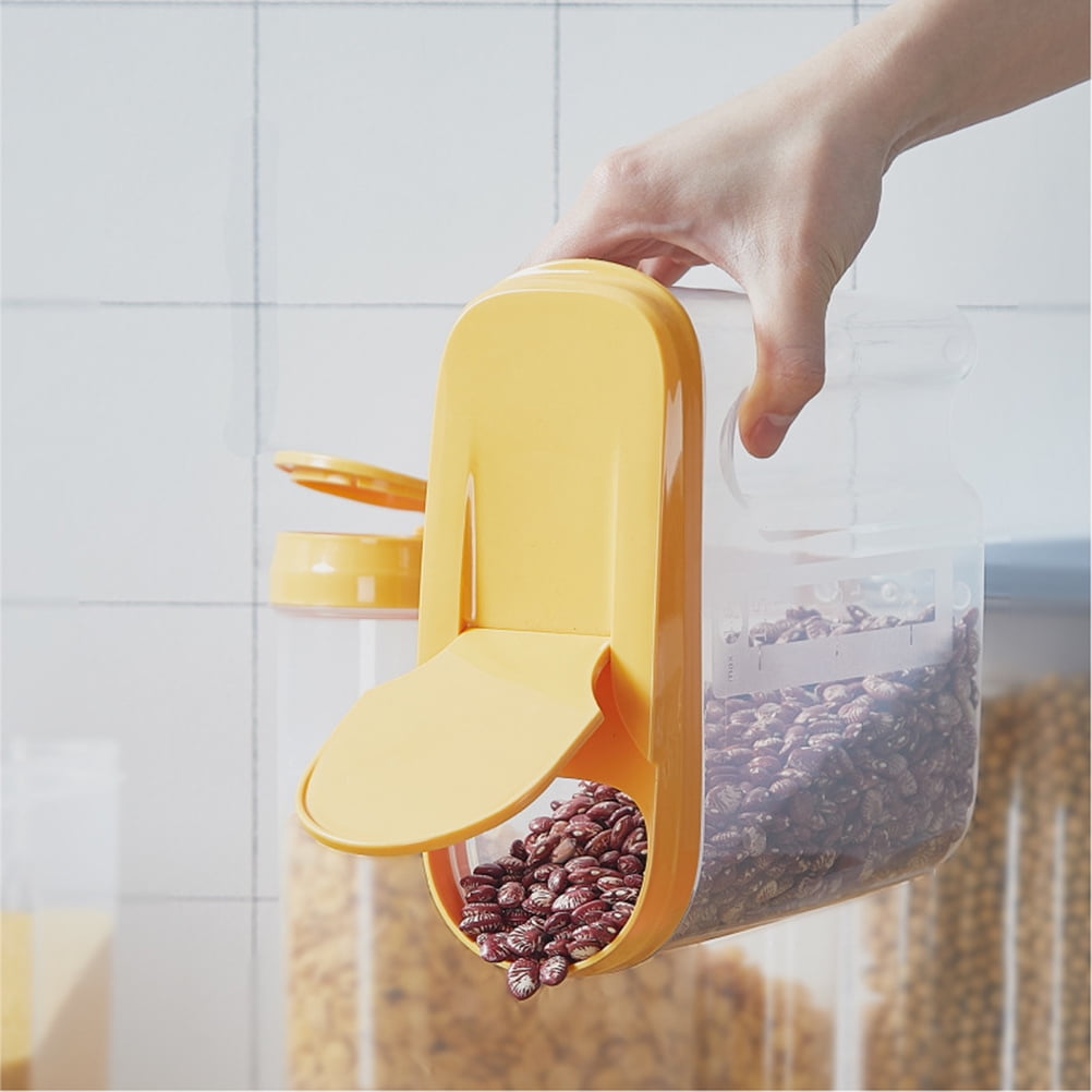 LIFKOME Transparent PP Sealed Jars for Storage Use with Scale Design ...