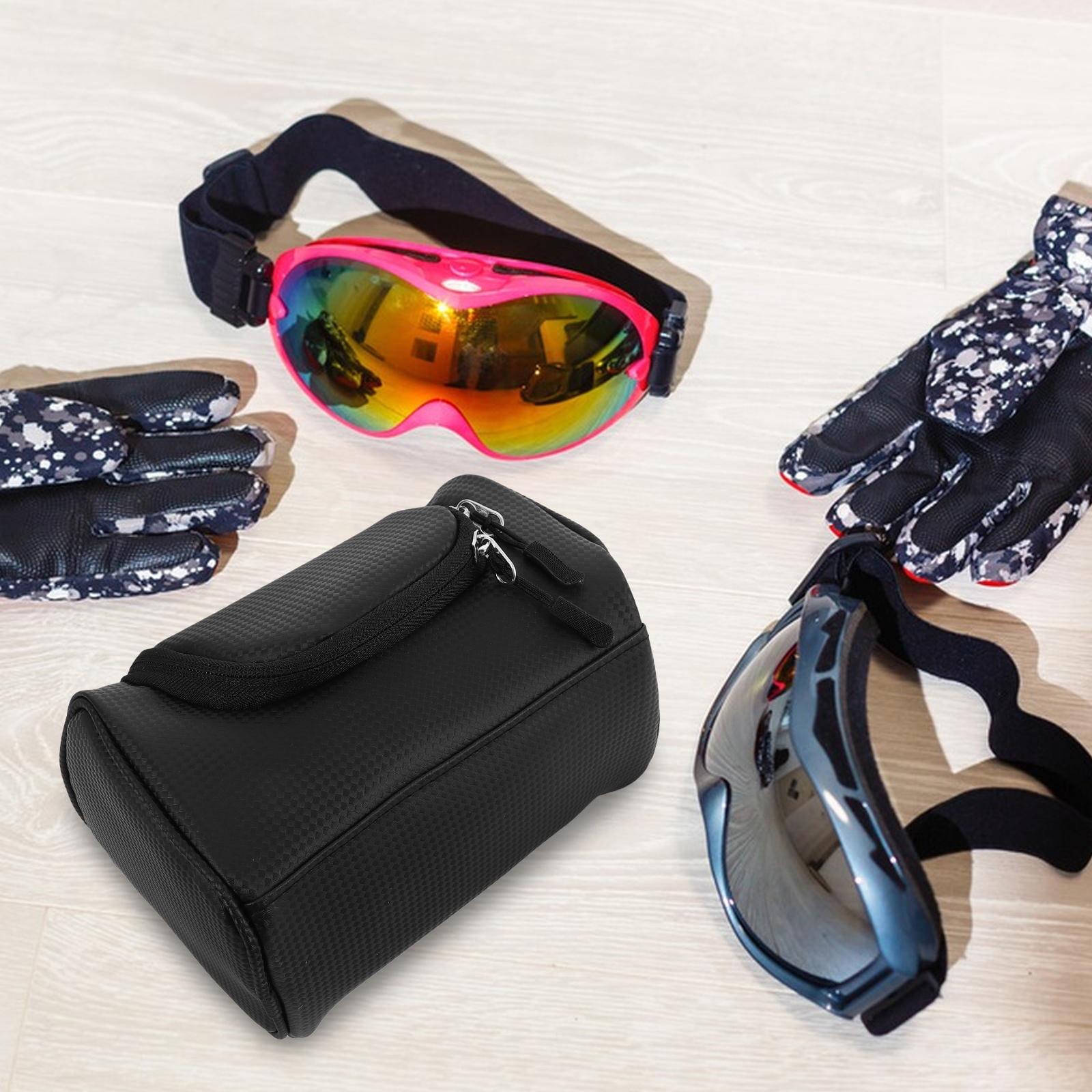 LIFKOME Universal Goggles Case Anti-Pressure Protective Sports Glasses ...