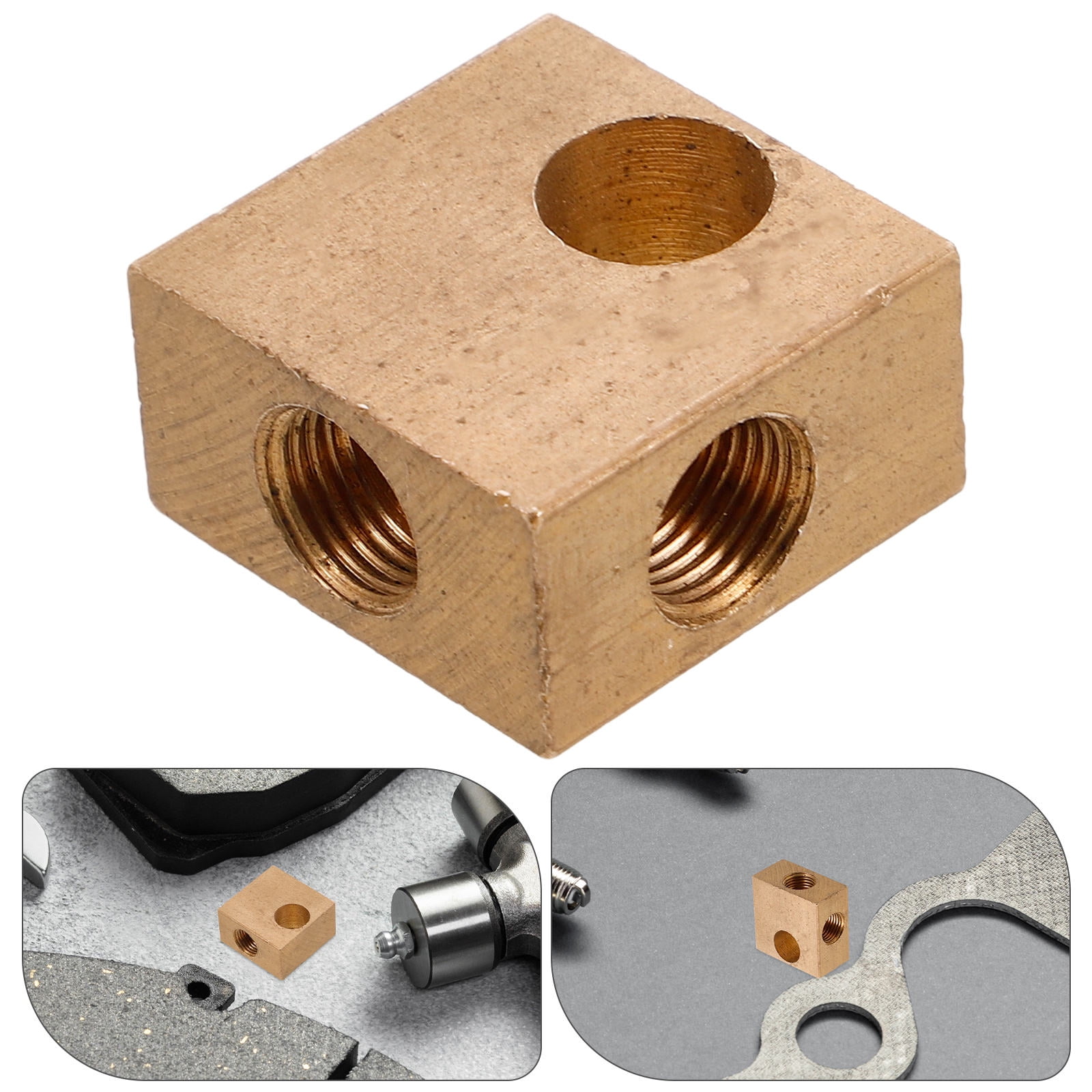 LIFKOME Vehicle Brake Block Fitting 1Pcs Square Copper Car Replacement ...
