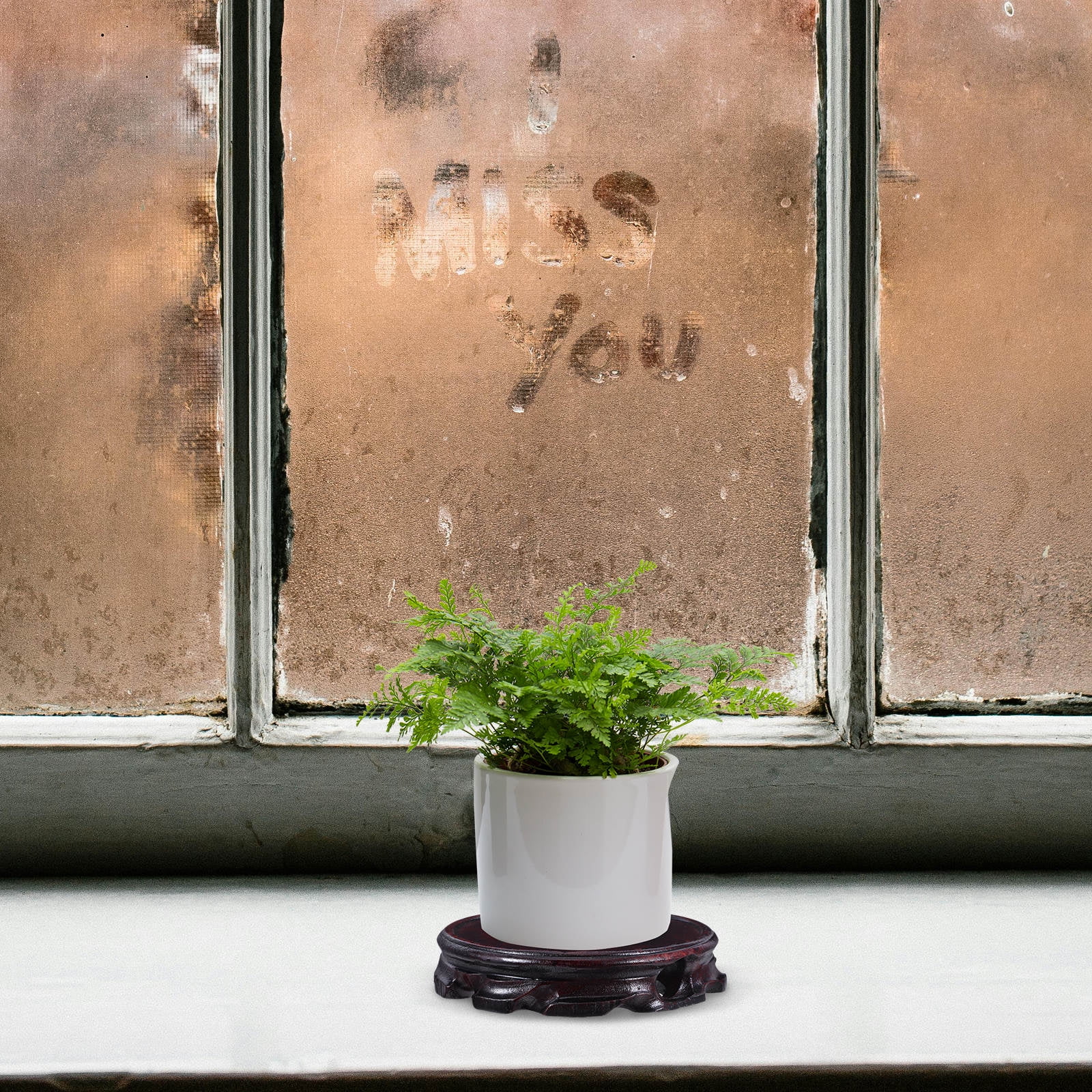 LIFKOME WORGEOUS Wooden Plant Stand Round Wood Display Base for Teapots ...