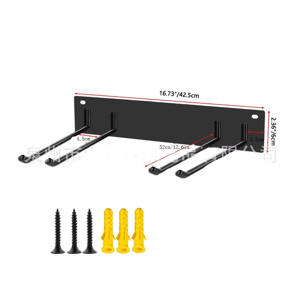 LIFKOME Wall Mounted Garden Tool Organizer Rack Heavy Duty Metal ...