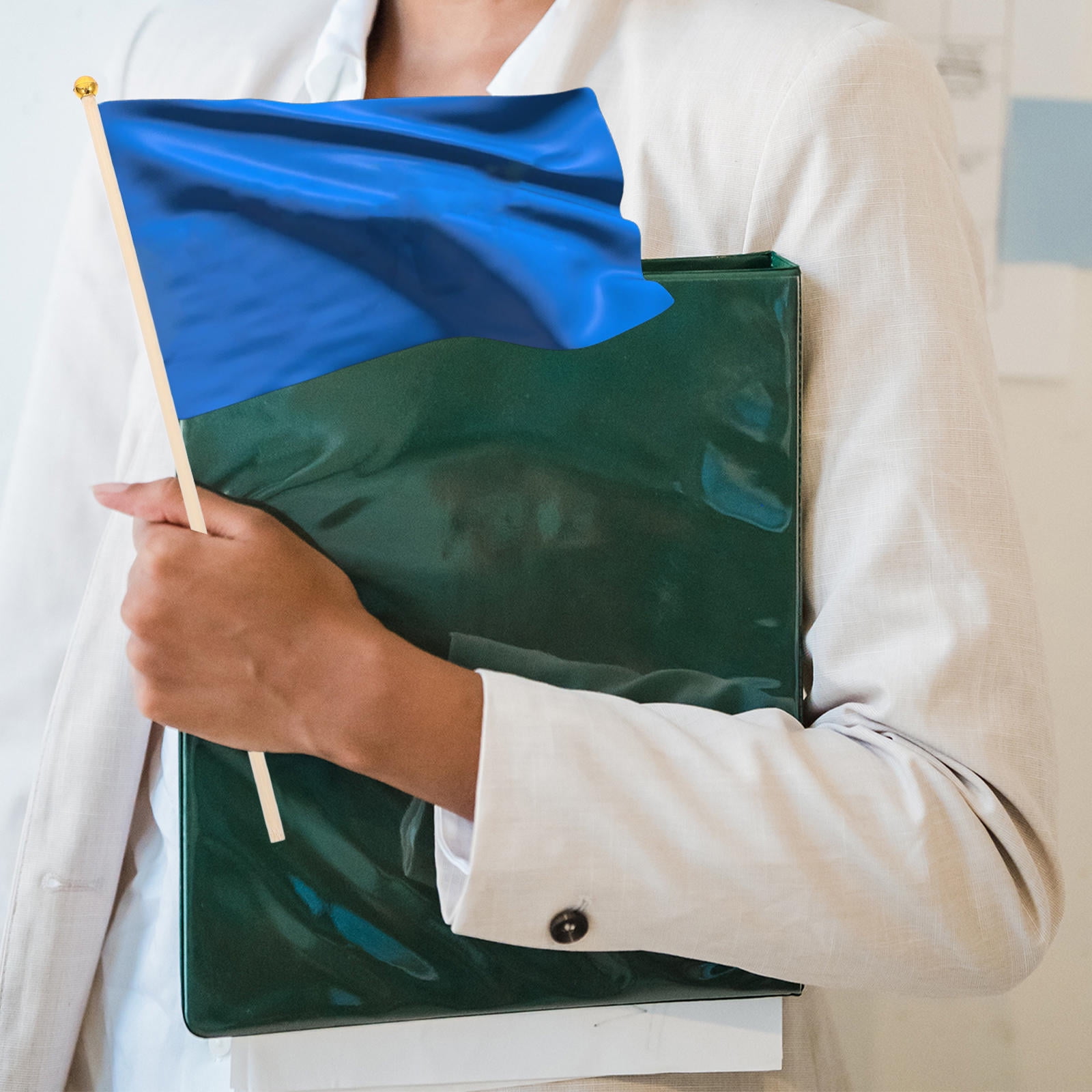 LIFKOME Wooden Flag Pole for Small Flags Khaki Color Versatile Display ...