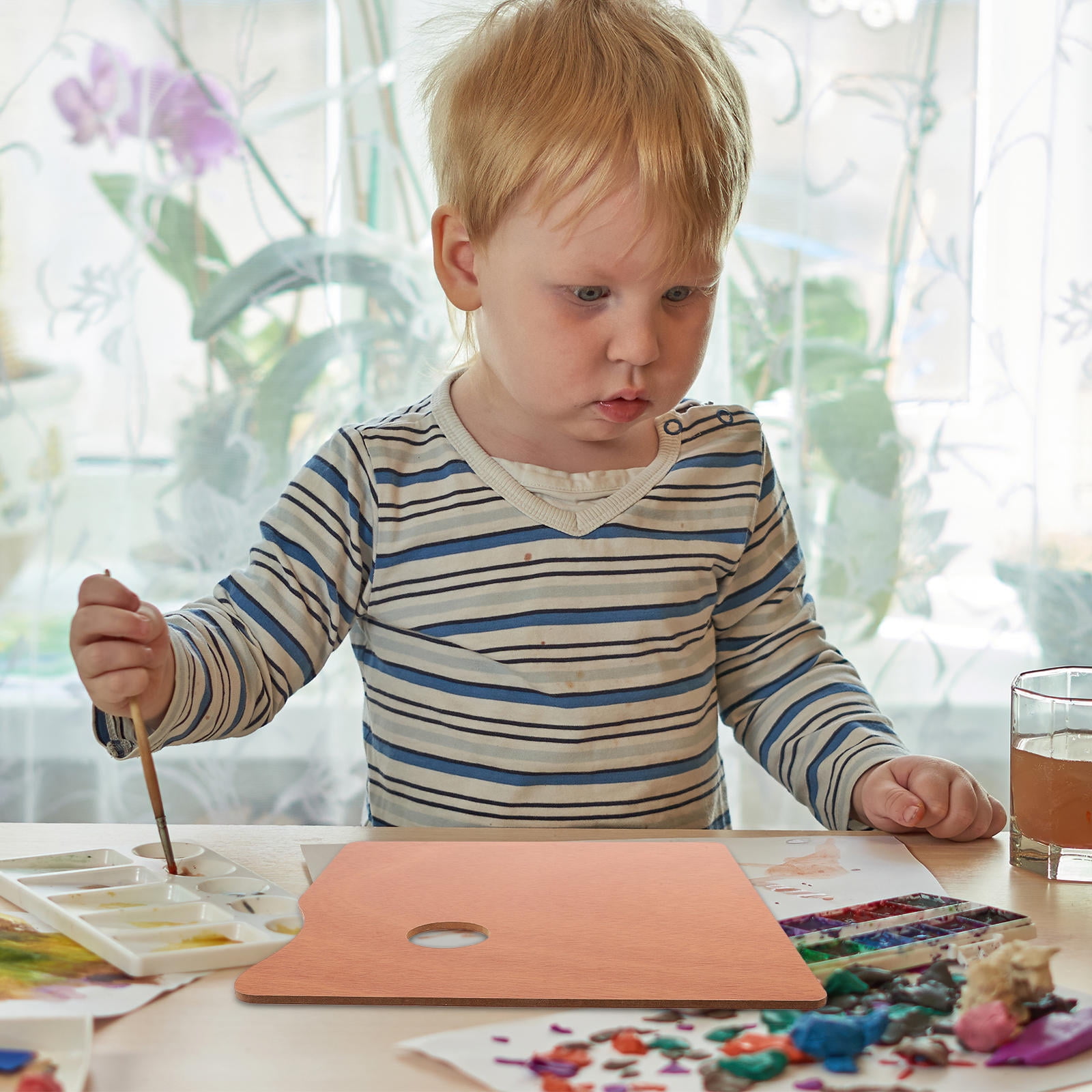 LIFKOME Wooden Paint Palette Oil Painting Palette Square Mixing Trays ...