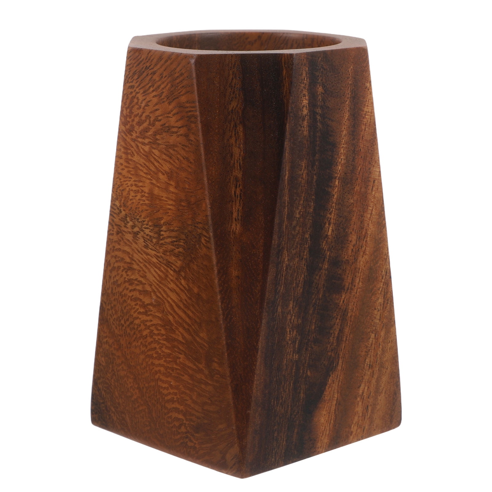 LIFKOME Wooden Pencil Holder for Desk Walnut Wood Pen Cup Office ...