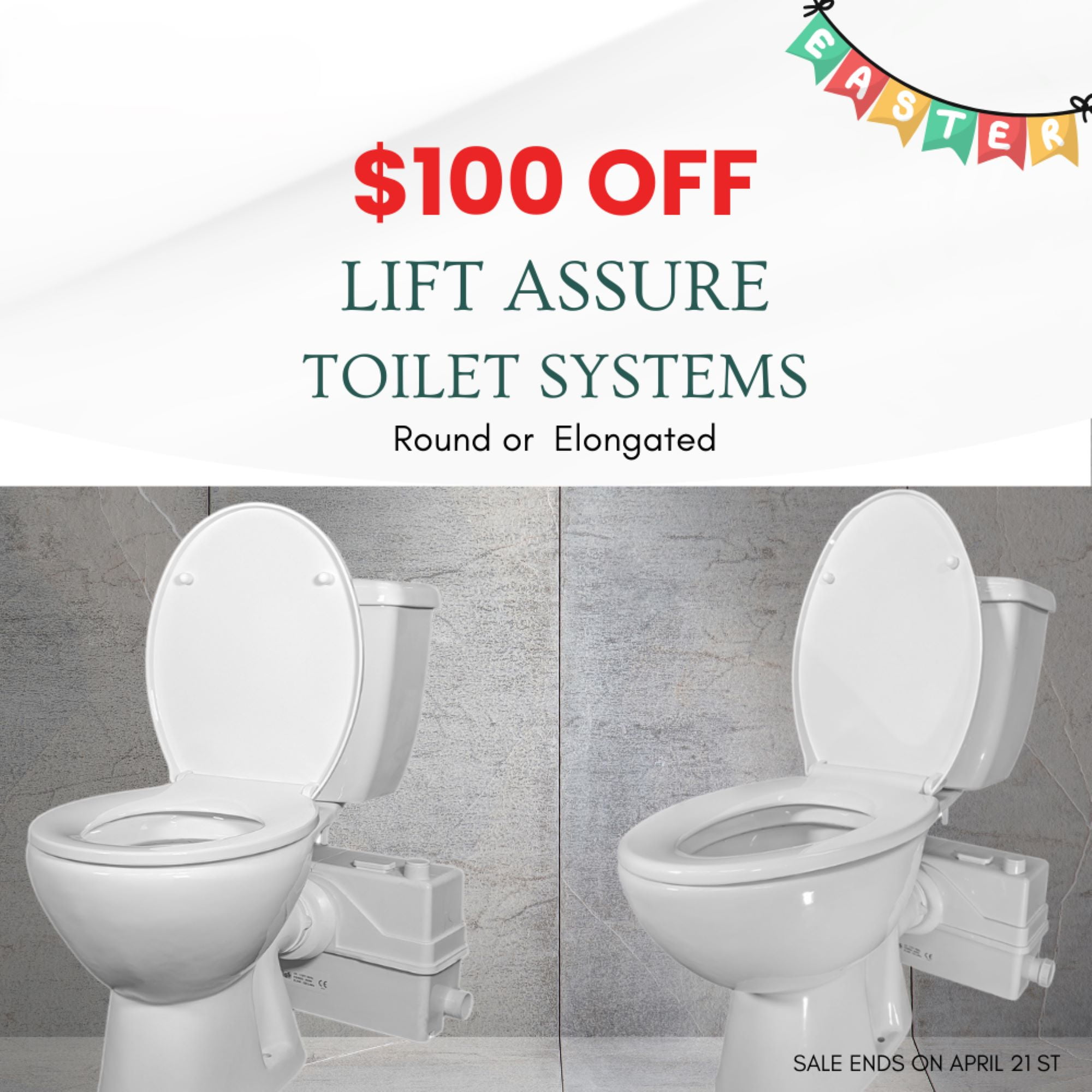 LIFT ASSURE * Over 1HP/800 Watts Macerating Toilet * Up-flush Pump ...