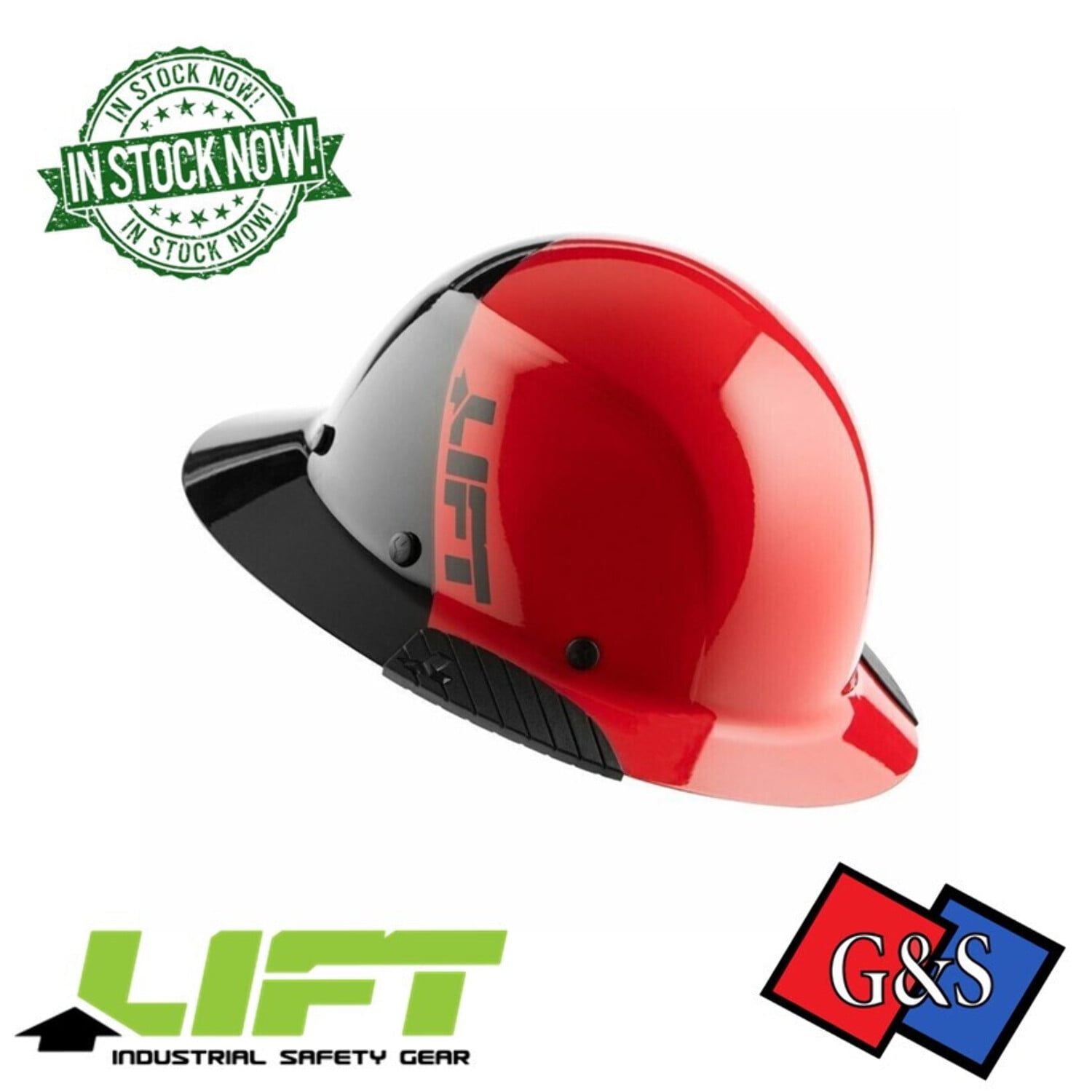 Lift Safety DAX Safety Fiberglass Composite Hard Hat, Full Brim ...