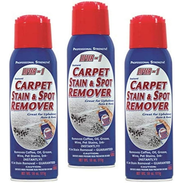 LIFTER-1 Carpet Stain & Spot Remover 3 -Pack for Tough Stains Such as ...