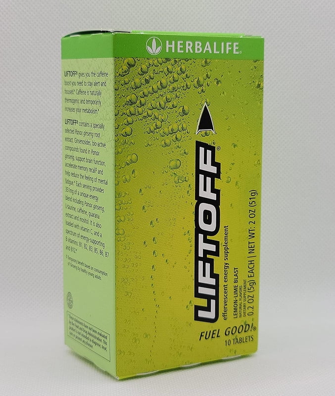 Herbalife Liftoff Energy Tablets, Lemon Lime, Instant Effervescent ...