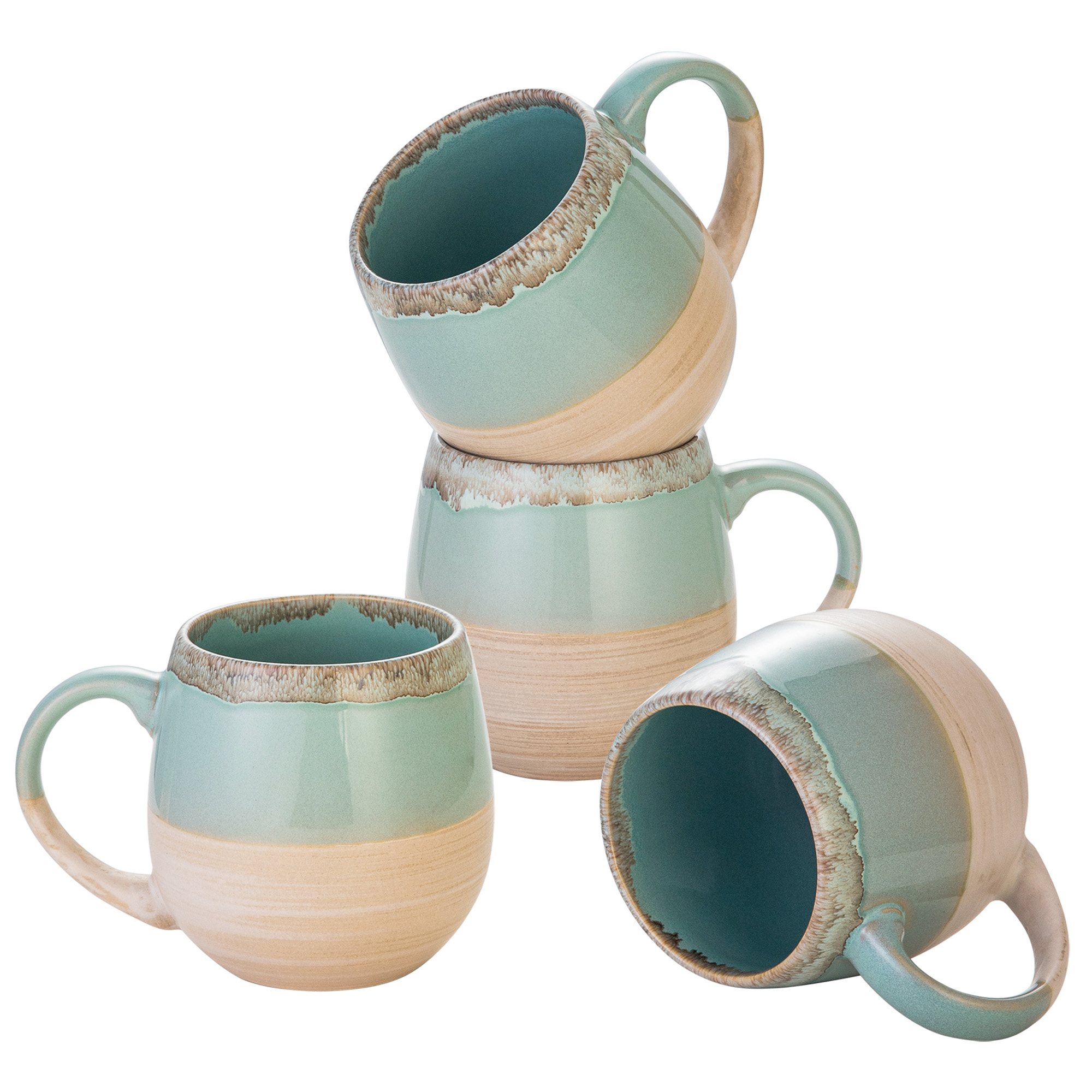 Elama's Lavender Fields 6 Piece Luxe and Large Dinner Mugs - Walmart.com