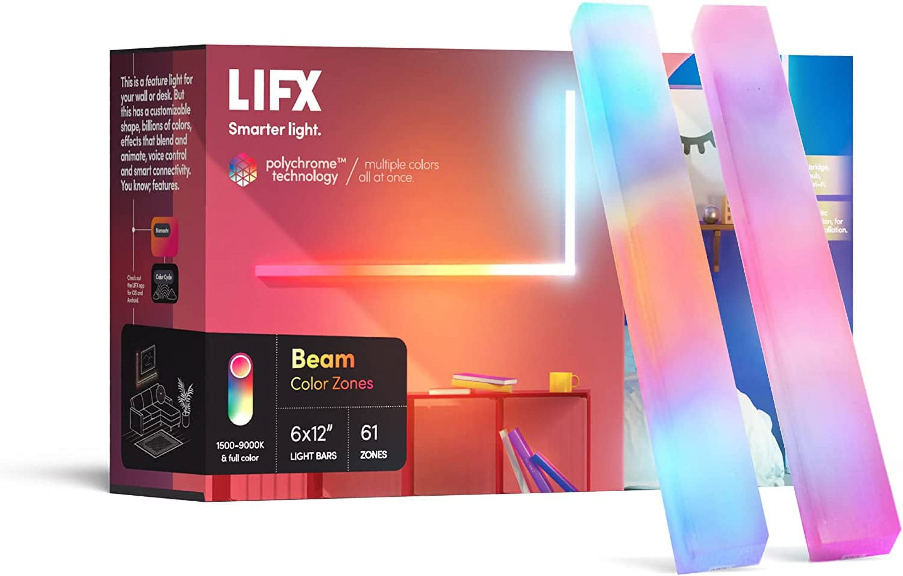 LIFX Beam Smart Light Bar 6 Piece Kit (L3BEAMKITUS), Multicolor, 6 ...