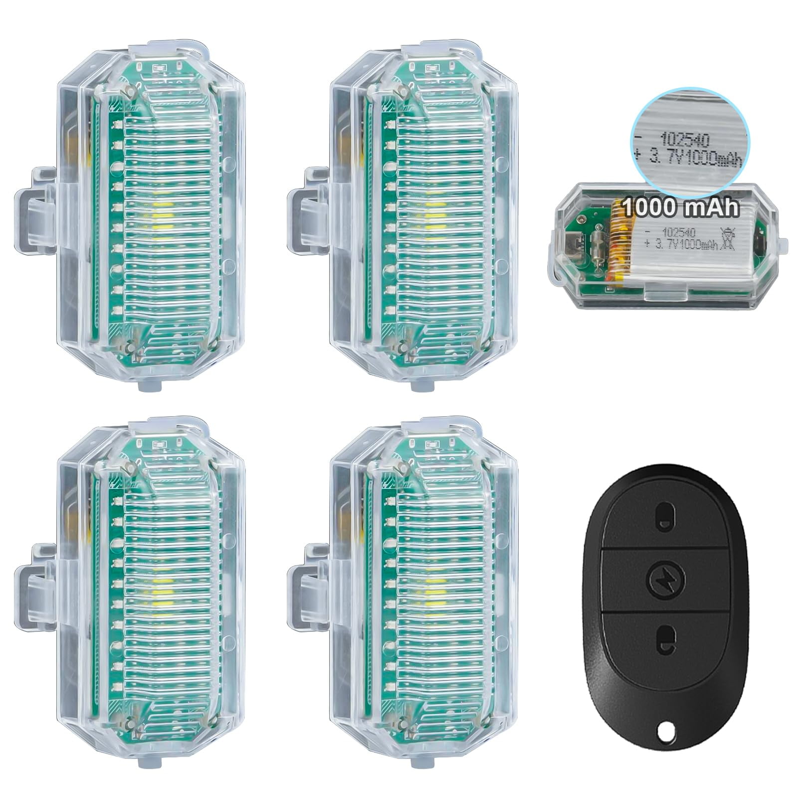 LIGBT 1000mAh Wireless Led Strobe Light with Remote Control Led Anti ...