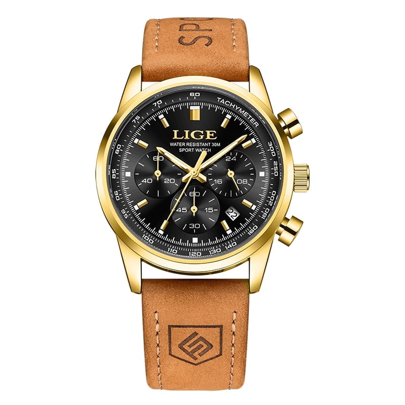 LIGE Fashion Military Watches for Men Luxury Original Chronograph Watch ...