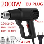 Felji Adjustable Heat Gun with 4 Attachments, Dual Temperature, 1500W ...
