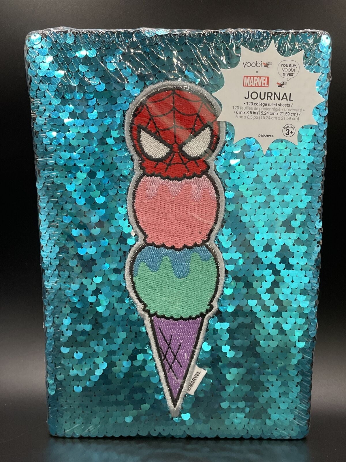 LIGHT BLUE YOOBI X MARVEL KAWAII SPIDER-MAN ICE CREAM JOURNAL - Walmart.com