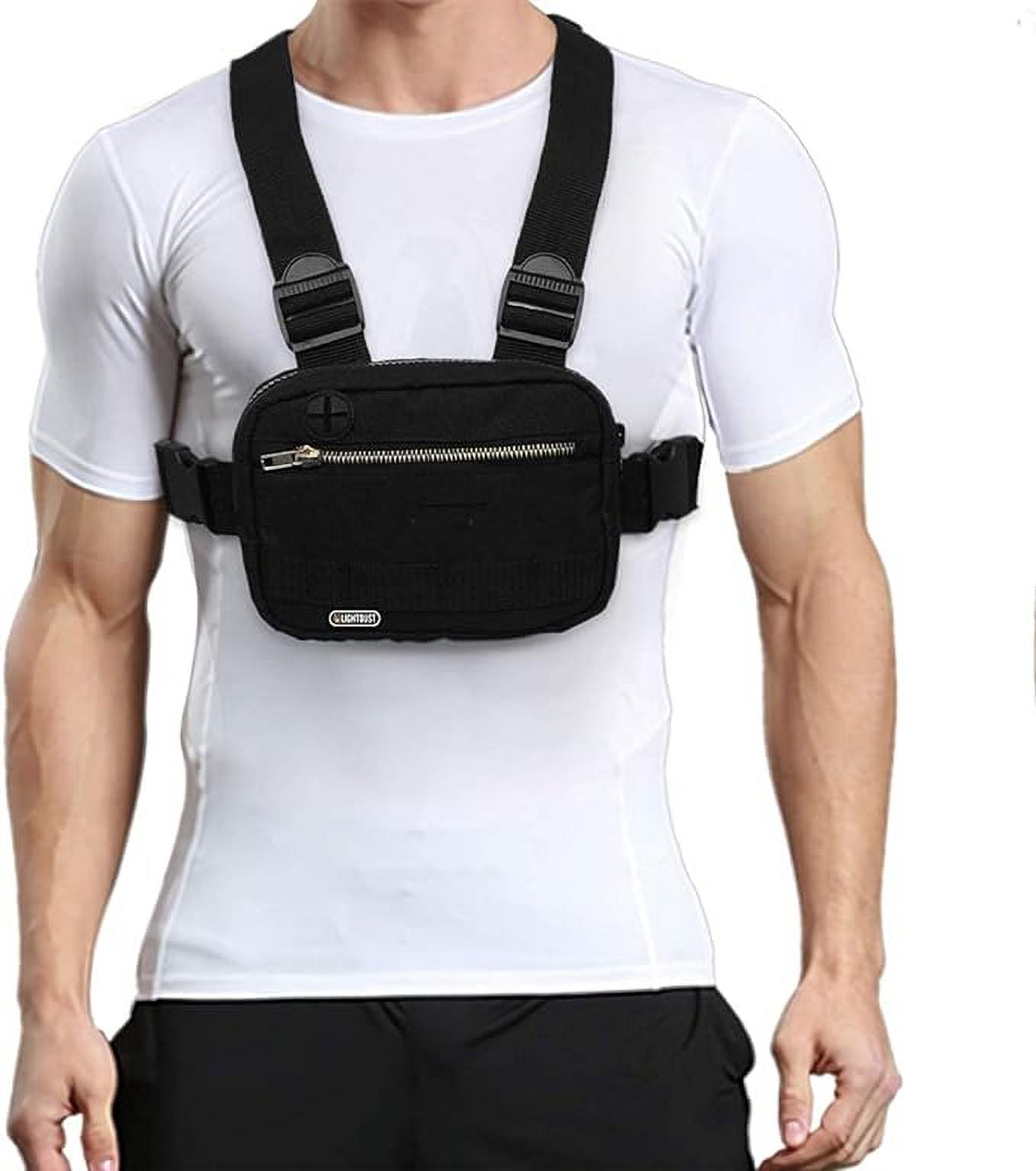 LIGHT DUST Outdoor Sports Chest Bag, Tactical Chest Bag, Men's and ...