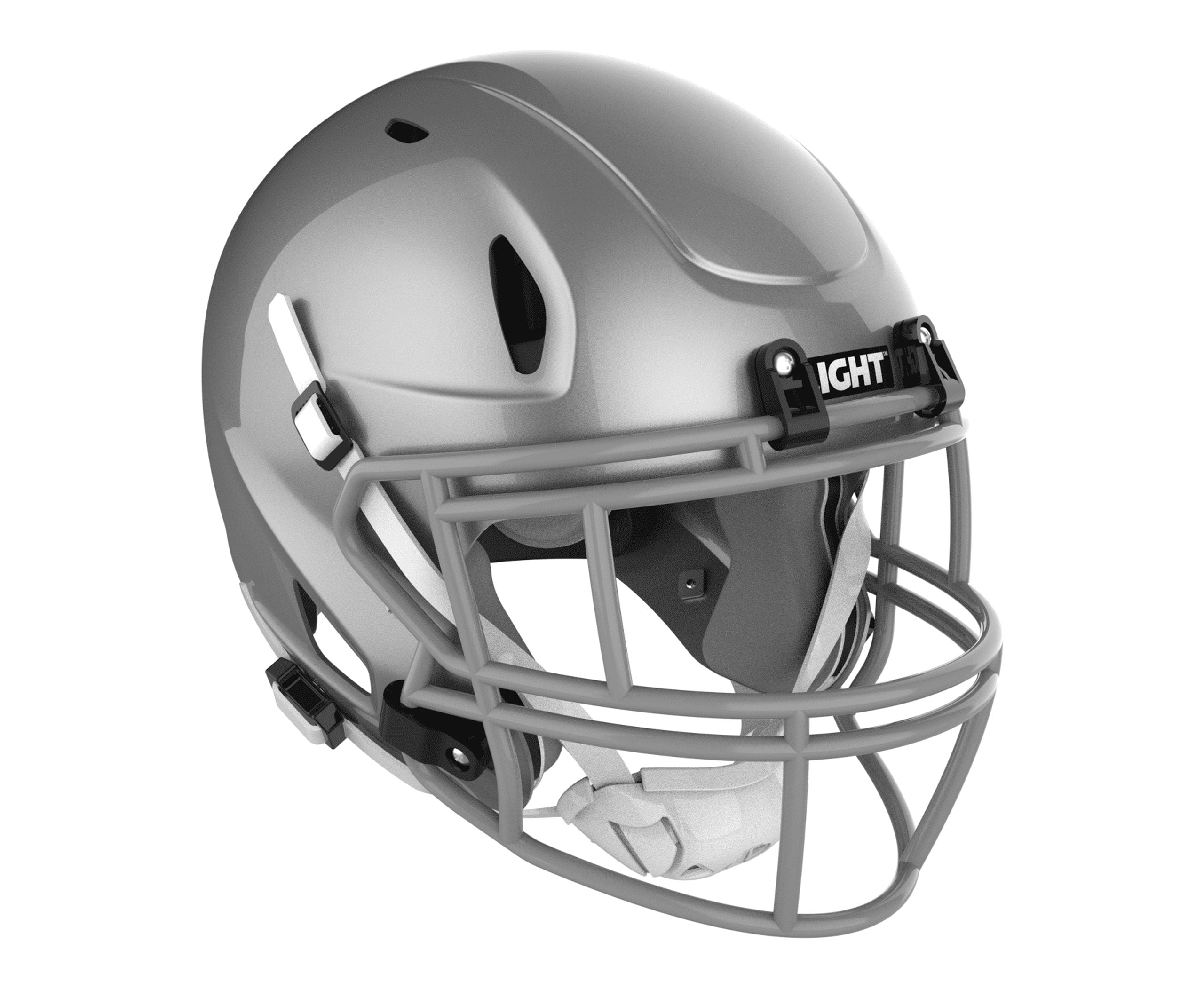 LIGHT Helmets LS2 Composite Varsity Football Helmet Silver Large Impact ...
