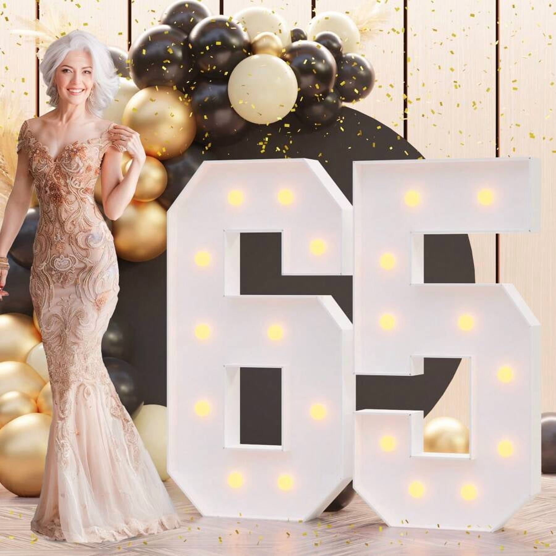 LIGHT PARTY Light Up Numbers 4FT, Number Combination Light Up Sign ...