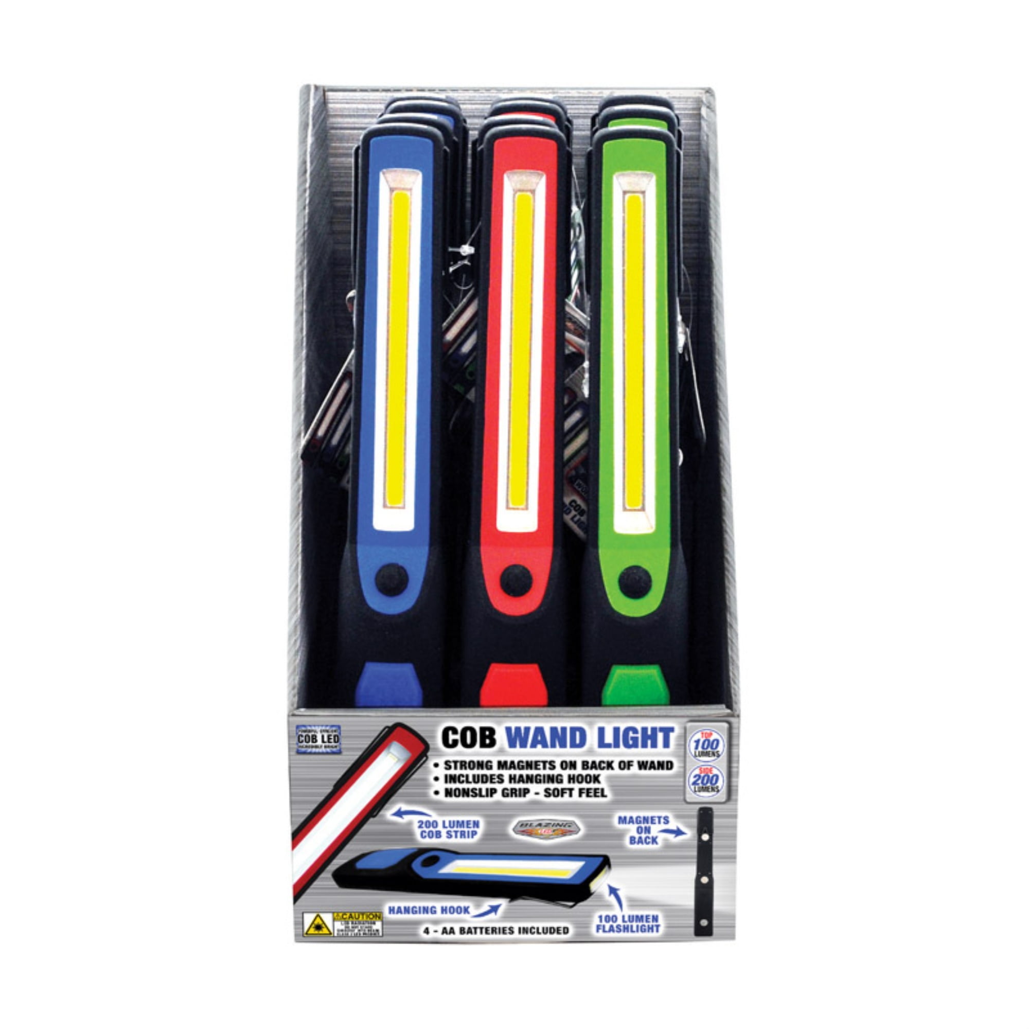 Blazing LEDz 200 lm Assorted LED COB Light Stick AA Battery - Walmart ...