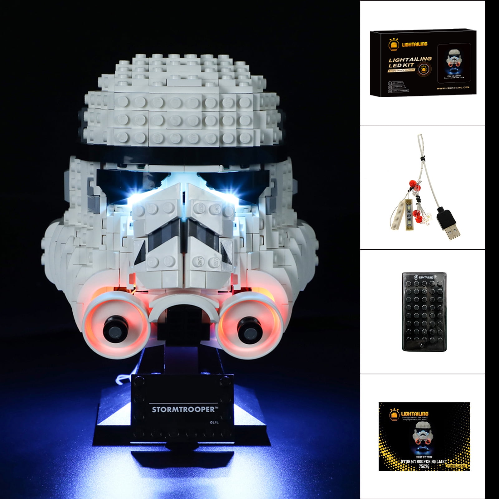 LIGHTAILING LED Light Kit for LEGO Stormtrooper Helmet 75276, Handmade ...