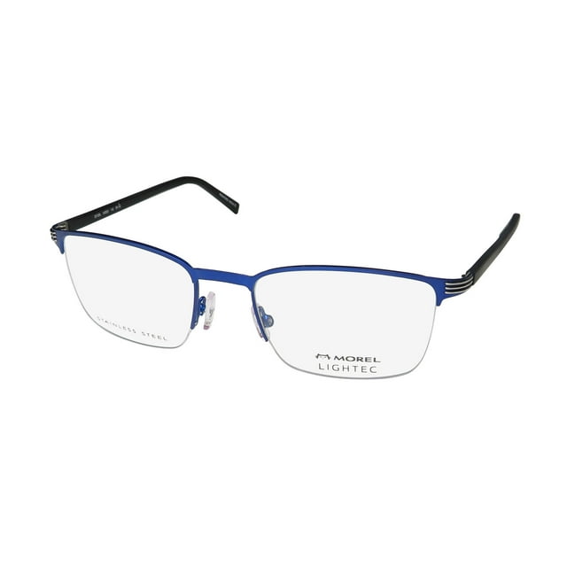 LIGHTEC 30129L HALF-RIM STAINLESS STEEL PLASTIC TEMPLES EYEGLASS FRAME ...