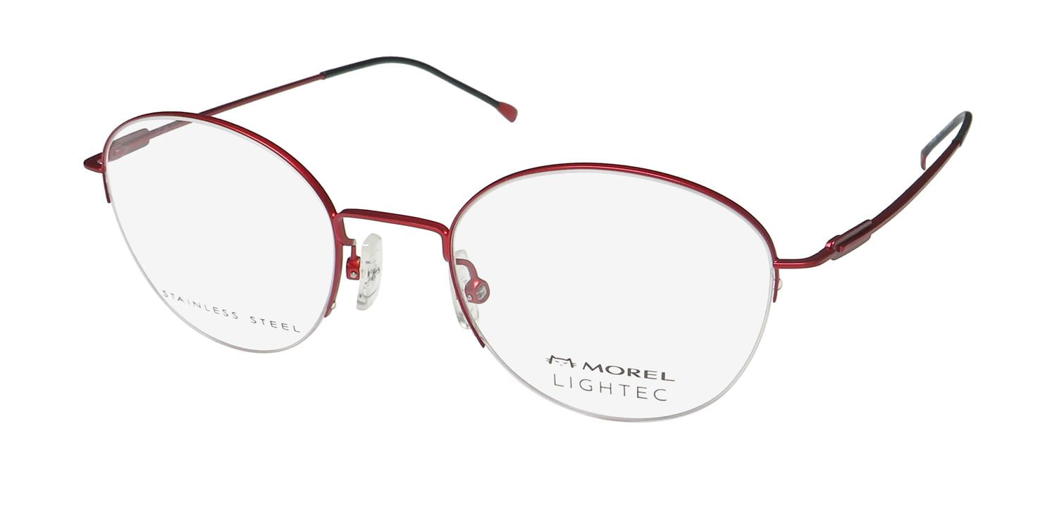 LIGHTEC 30152L STAINLESS STEEL HALF-RIM FRENCH DESIGNER EYEGLASS FRAME ...