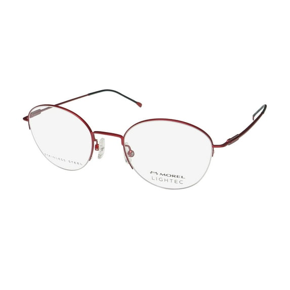 LIGHTEC 30152L STAINLESS STEEL HALF-RIM FRENCH DESIGNER EYEGLASS FRAME ...