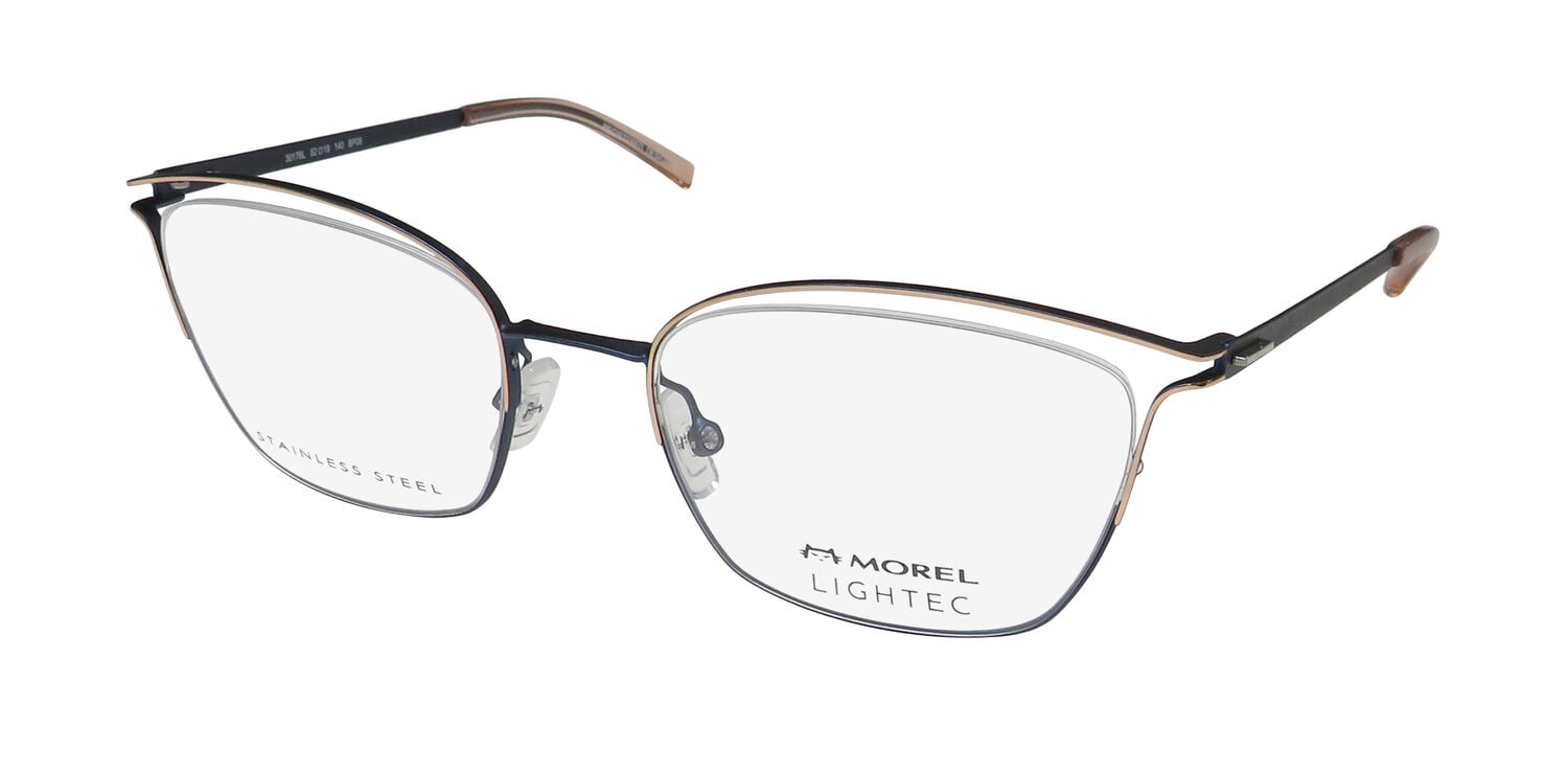 LIGHTEC 30176L CAT EYE SHAPED LENSES MADE IN FRANCE RARE EYEGLASS FRAME ...