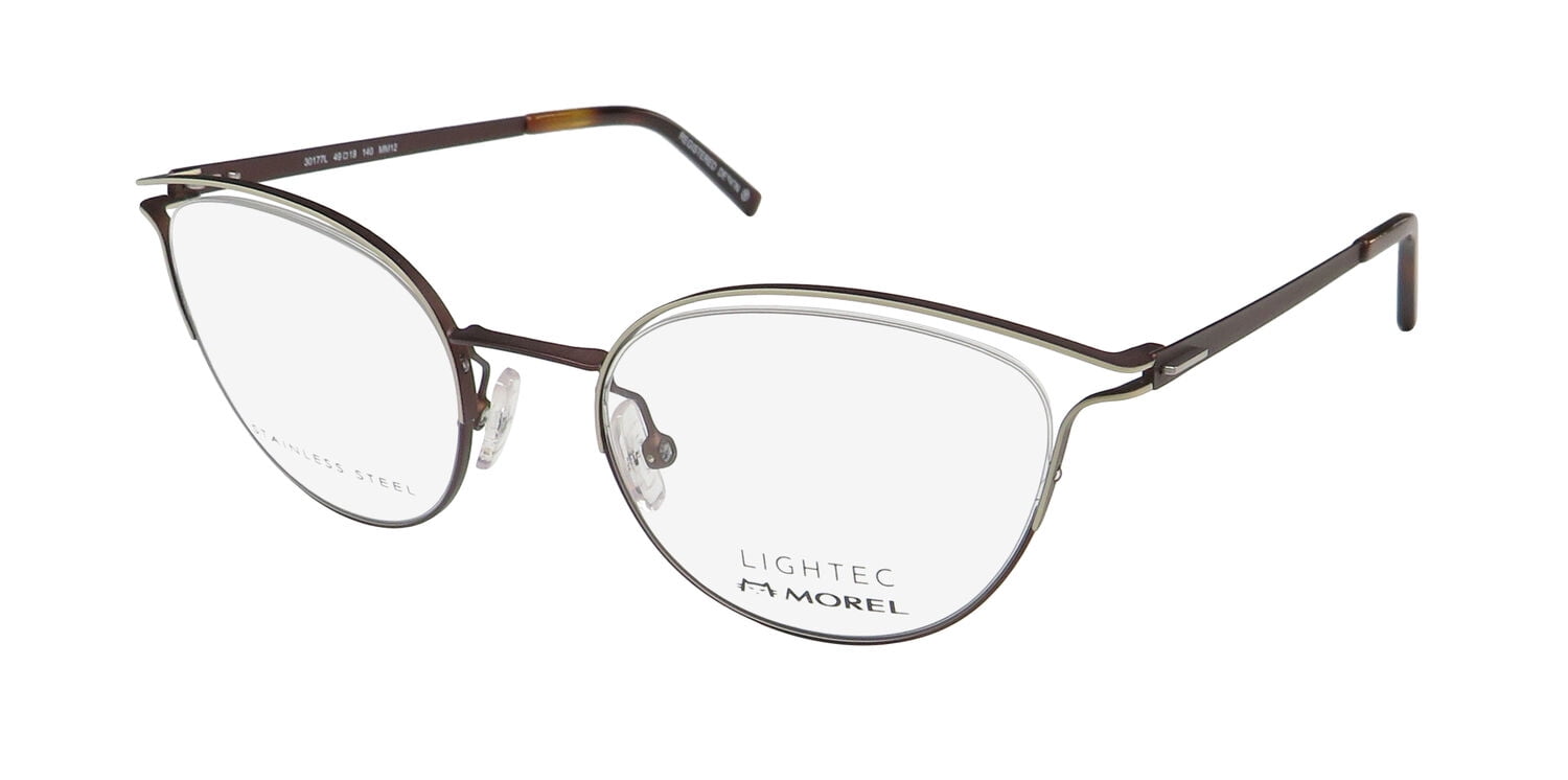 LIGHTEC 30177L UNIQUE EGG SHAPED LENSES FRENCH DESIGNER EYEGLASS FRAME ...